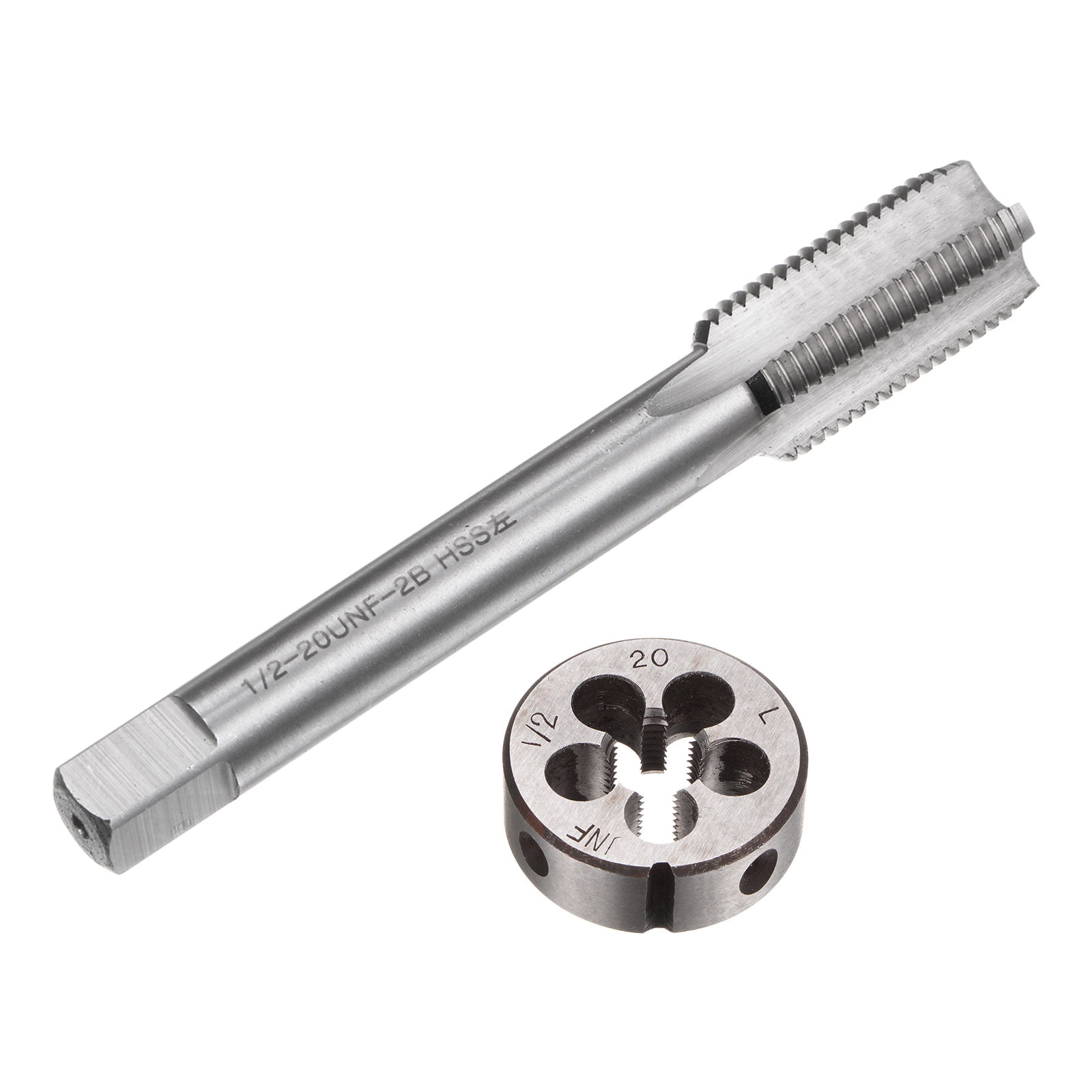 Uxcell Tap and Die Set 1/2-20 UNF Left Hand Screw Tap & Round Die ...