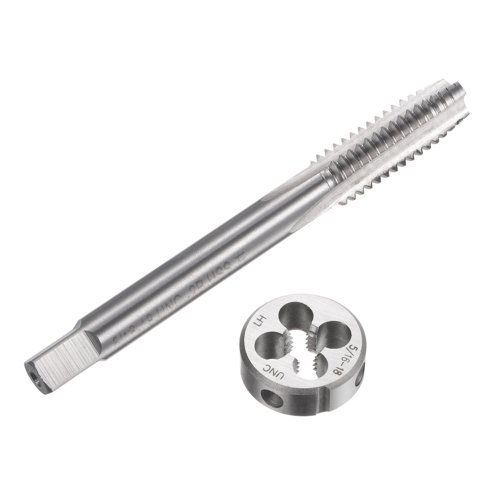 Uxcell Tap and Die Set 5/16-18 UNC Left Hand Screw Tap & Round Die ...