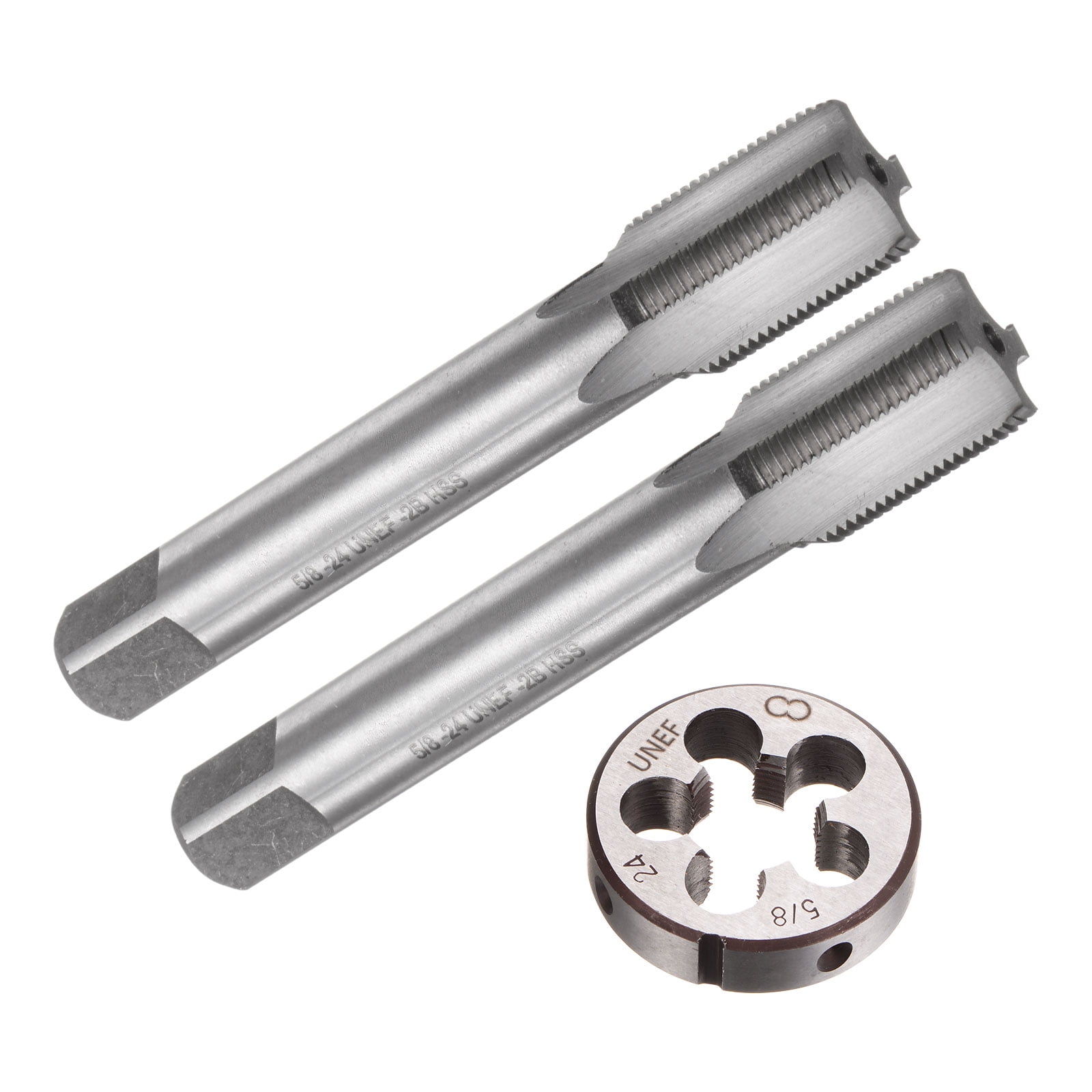 Uxcell Tap and Die Set 5/8-24 UNEF Screw Tap & Round Die Thread Repair ...