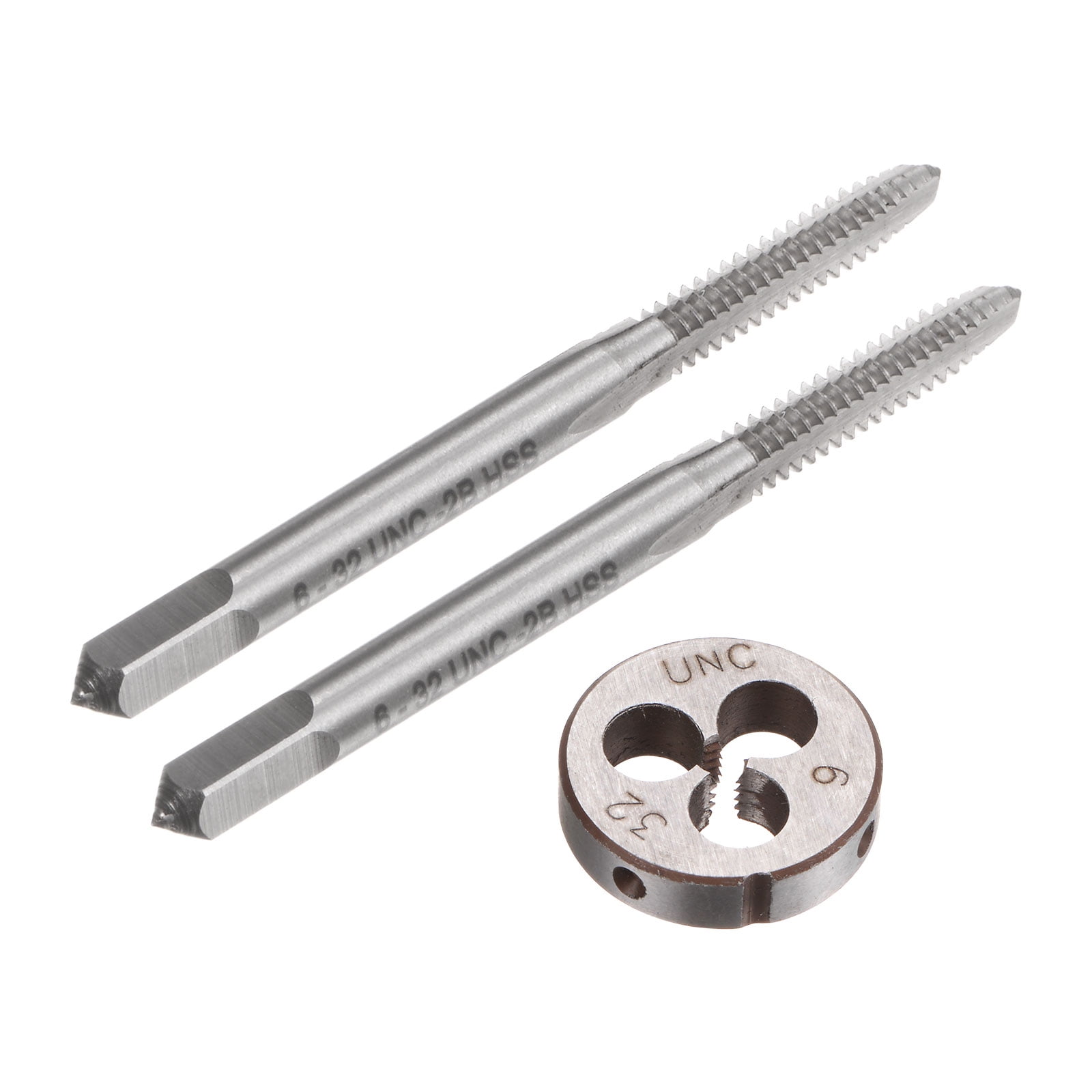 Uxcell Tap and Die Set 6-32 UNC Screw Tap & Round Die Thread Repair ...