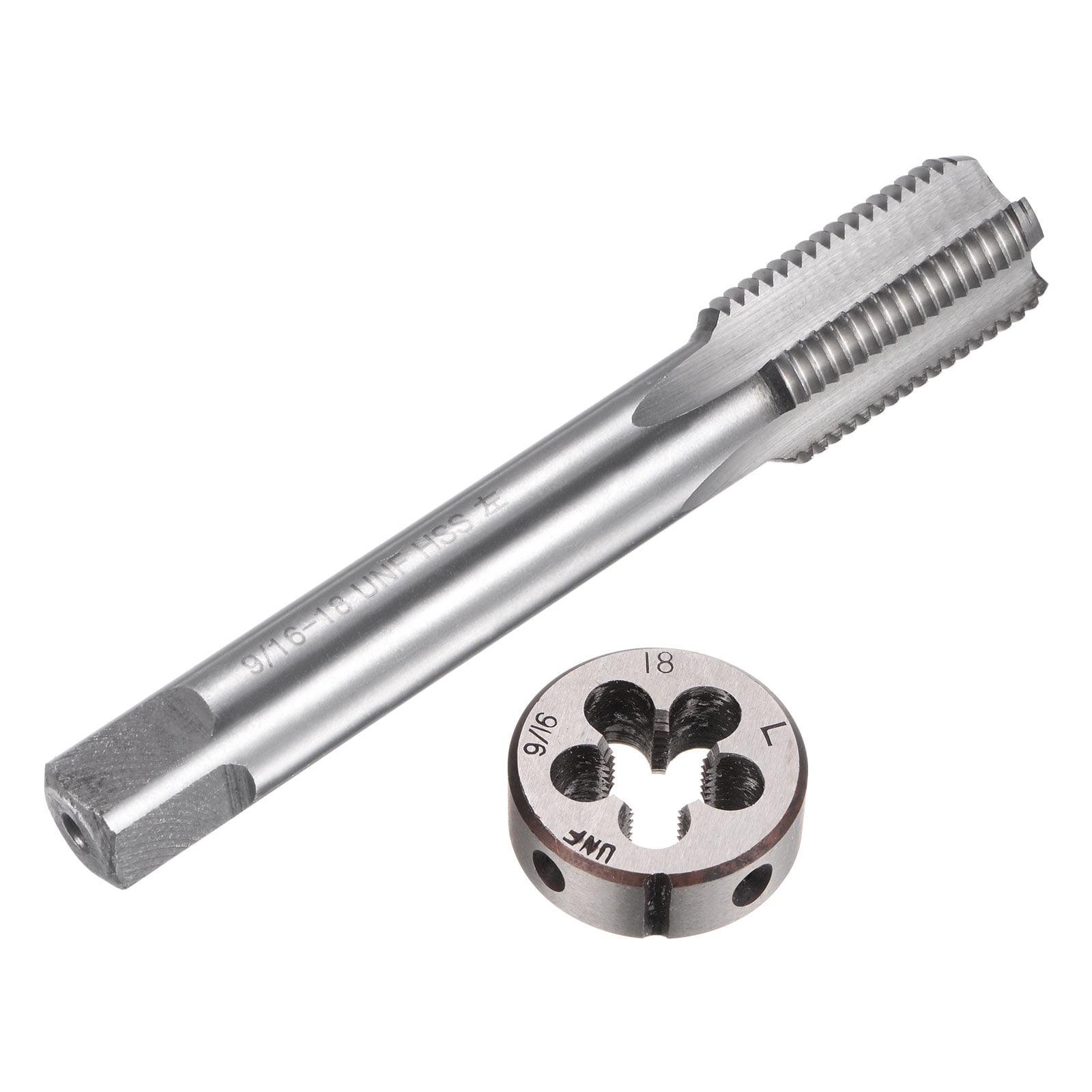 Uxcell Tap and Die Set 9/16-18 UNF Left Hand Screw Tap & Round Die ...
