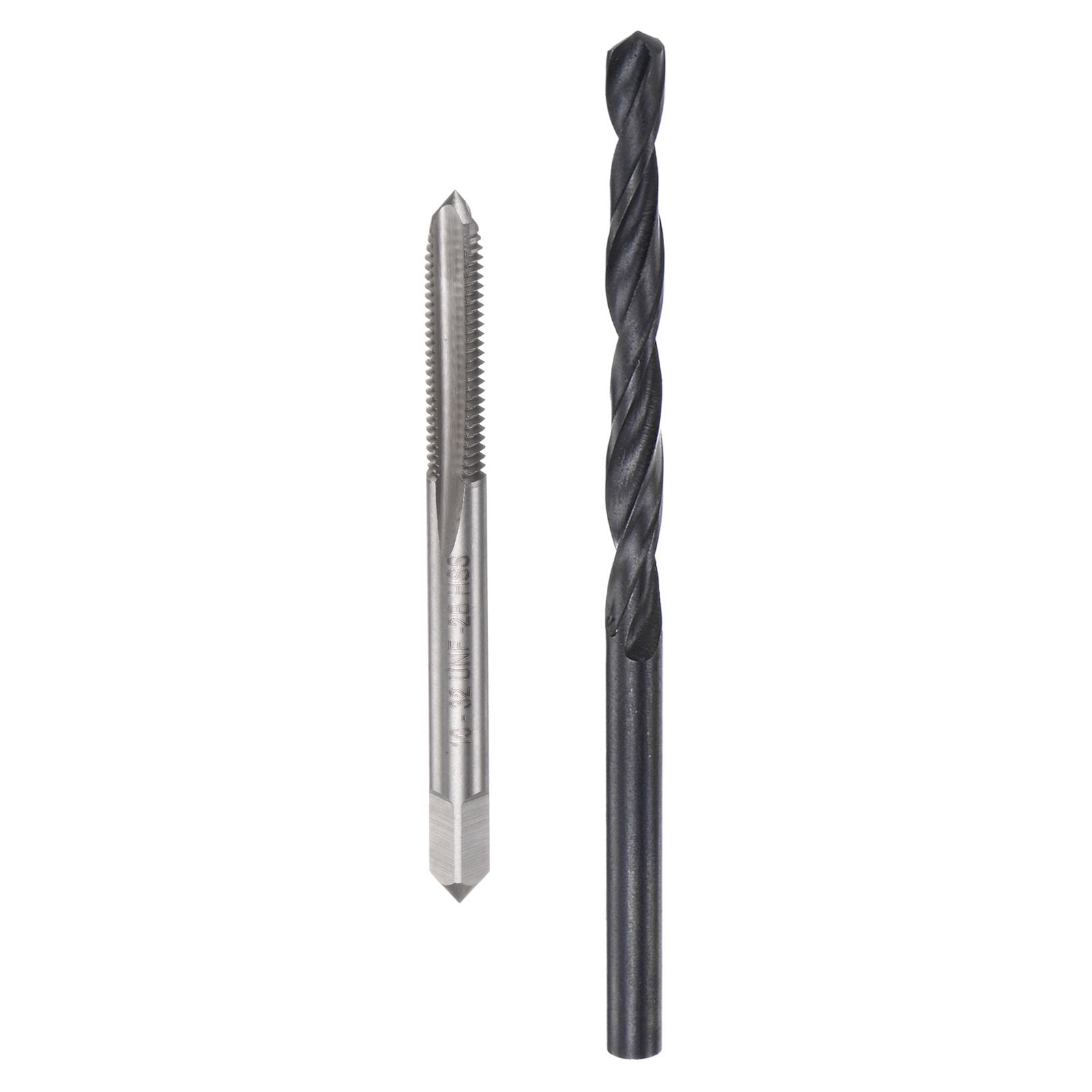 Uxcell Tap and Drill Bit Set 10-32 UNF Thread Tap & 5/32" Black Oxide ...