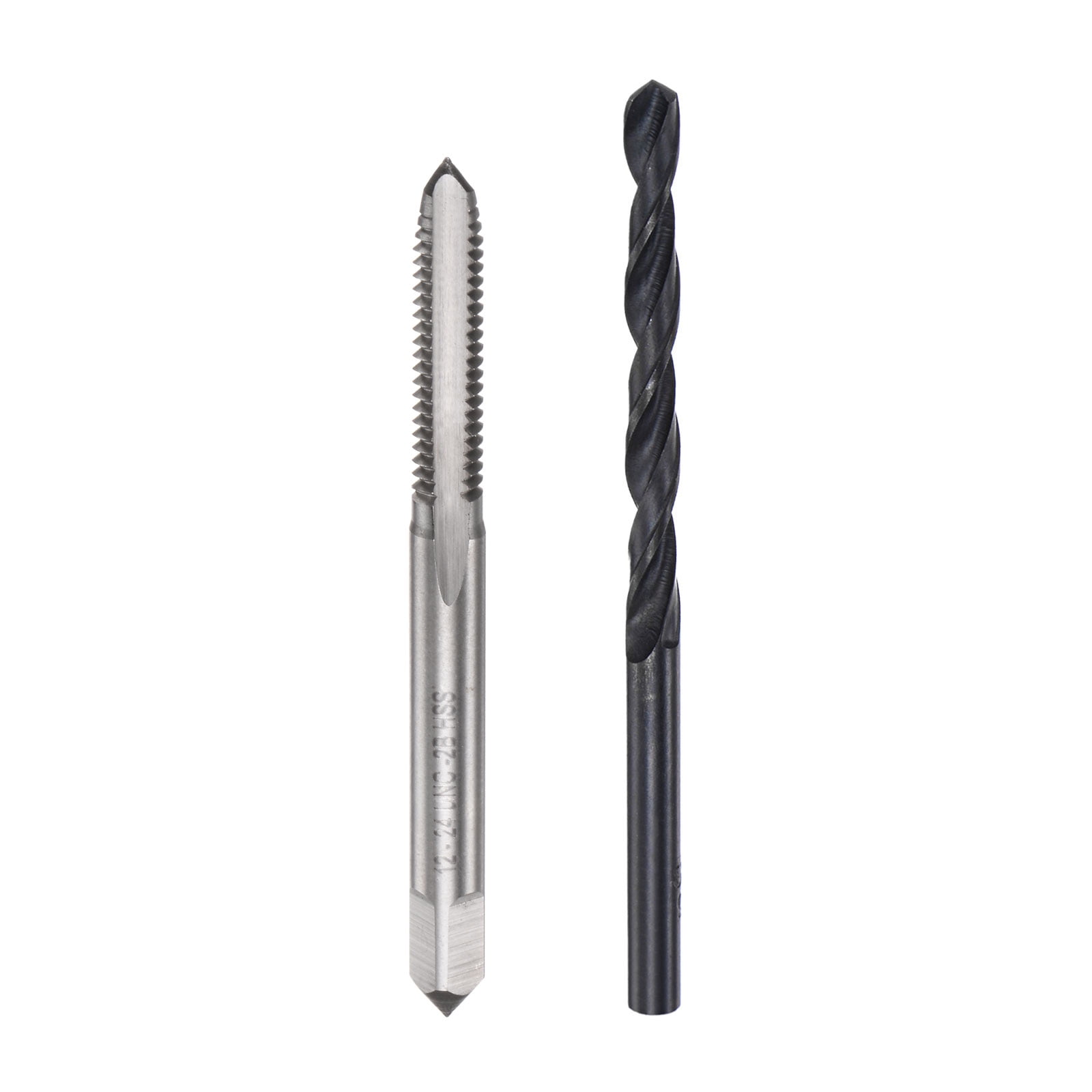 Uxcell Tap and Drill Bit Set 12-24 UNC Thread Tap & 11/64" Black Oxide ...