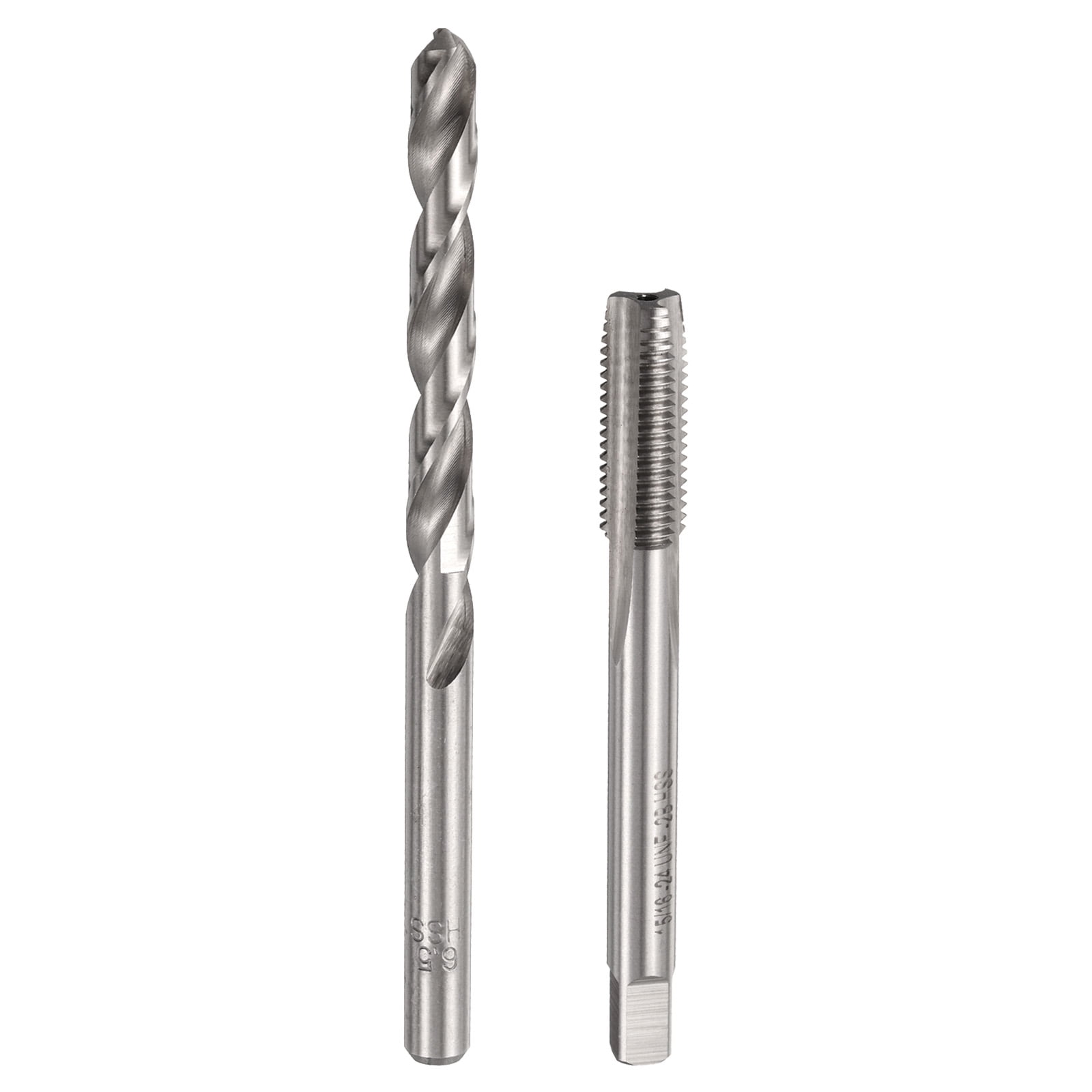 Uxcell Tap and Drill Bit Set, 5/16-24 UNF Straight Flute Thread Tap & 6 ...