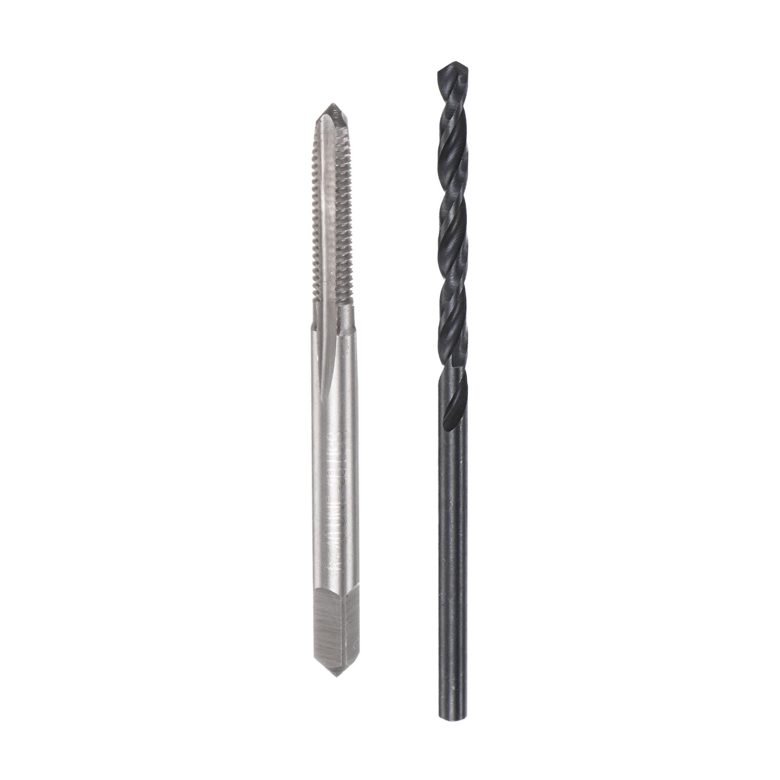 Uxcell Tap and Drill Bit Set 6-40 UNF Thread Tap & 7/64" Black Oxide ...