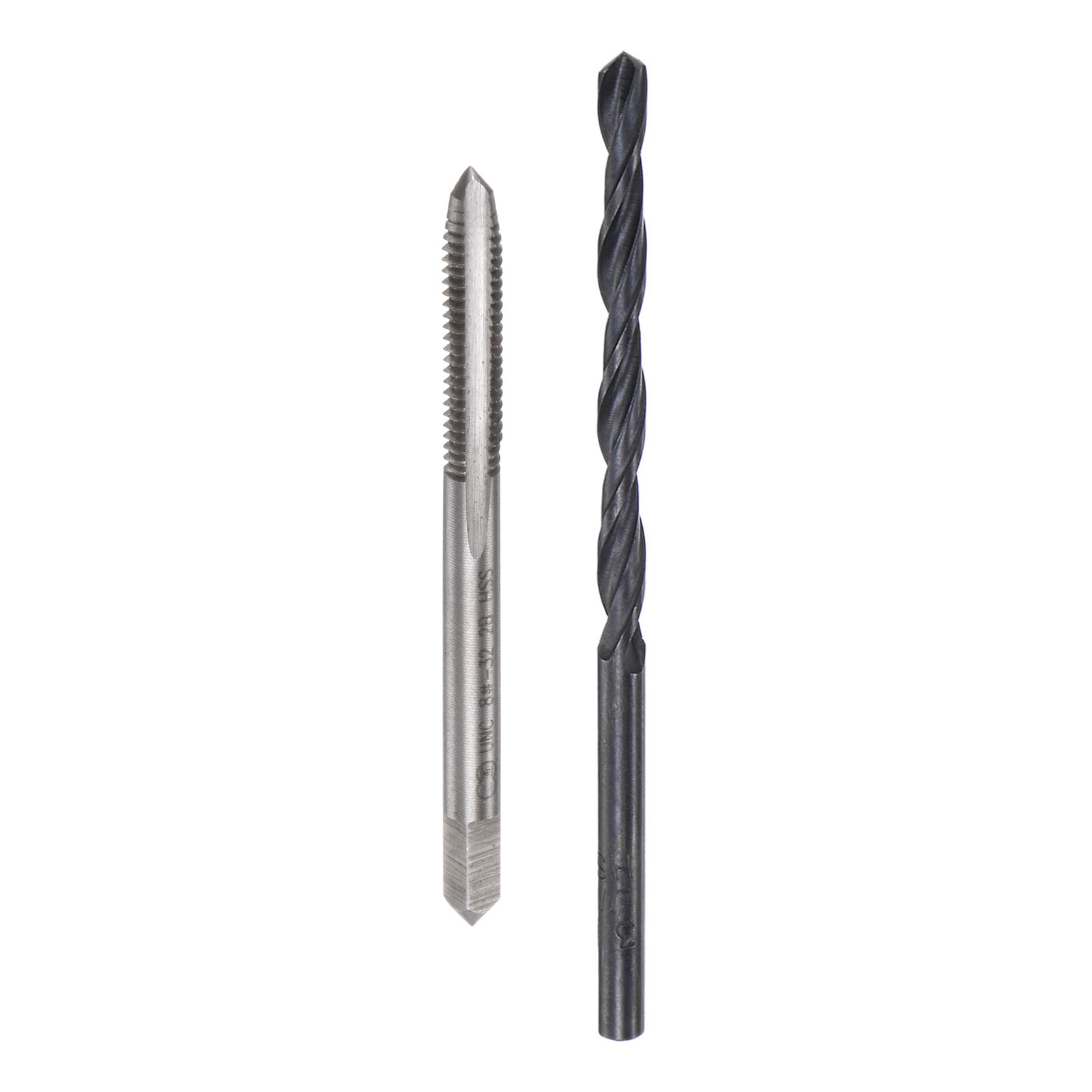 Uxcell Tap and Drill Bit Set 8-32 UNC Thread Tap & 9/64" Black Oxide ...