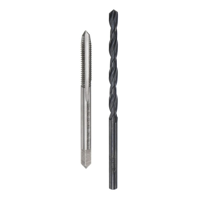 Uxcell Tap and Drill Bit Set 8-32 UNC Thread Tap & 9/64" Black Oxide ...