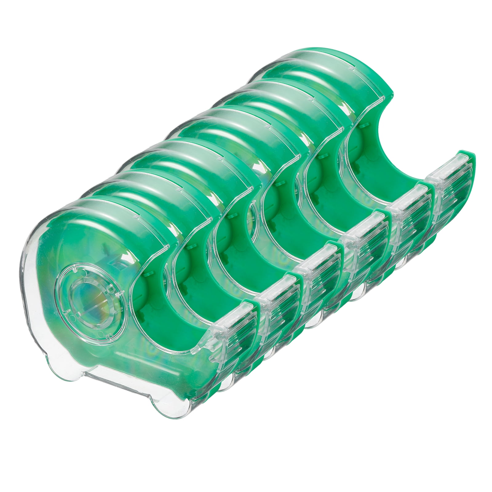 Uxcell Tape Dispenser Double-Side Tapes Cutter Holder, Clear Green 6 ...