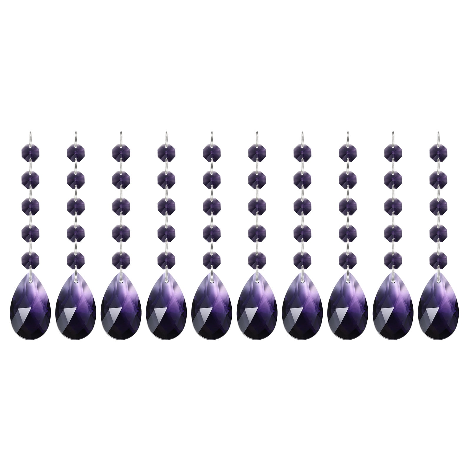 Uxcell Teardrop Crystal Chandelier Pendants Beads, 10 Pack 145mm Length ...