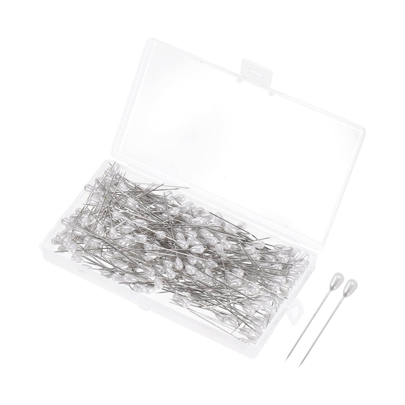 Uxcell Teardrop Pearl Head Pins, Corsage Pins 1.8" Sewing Straight Pin ...