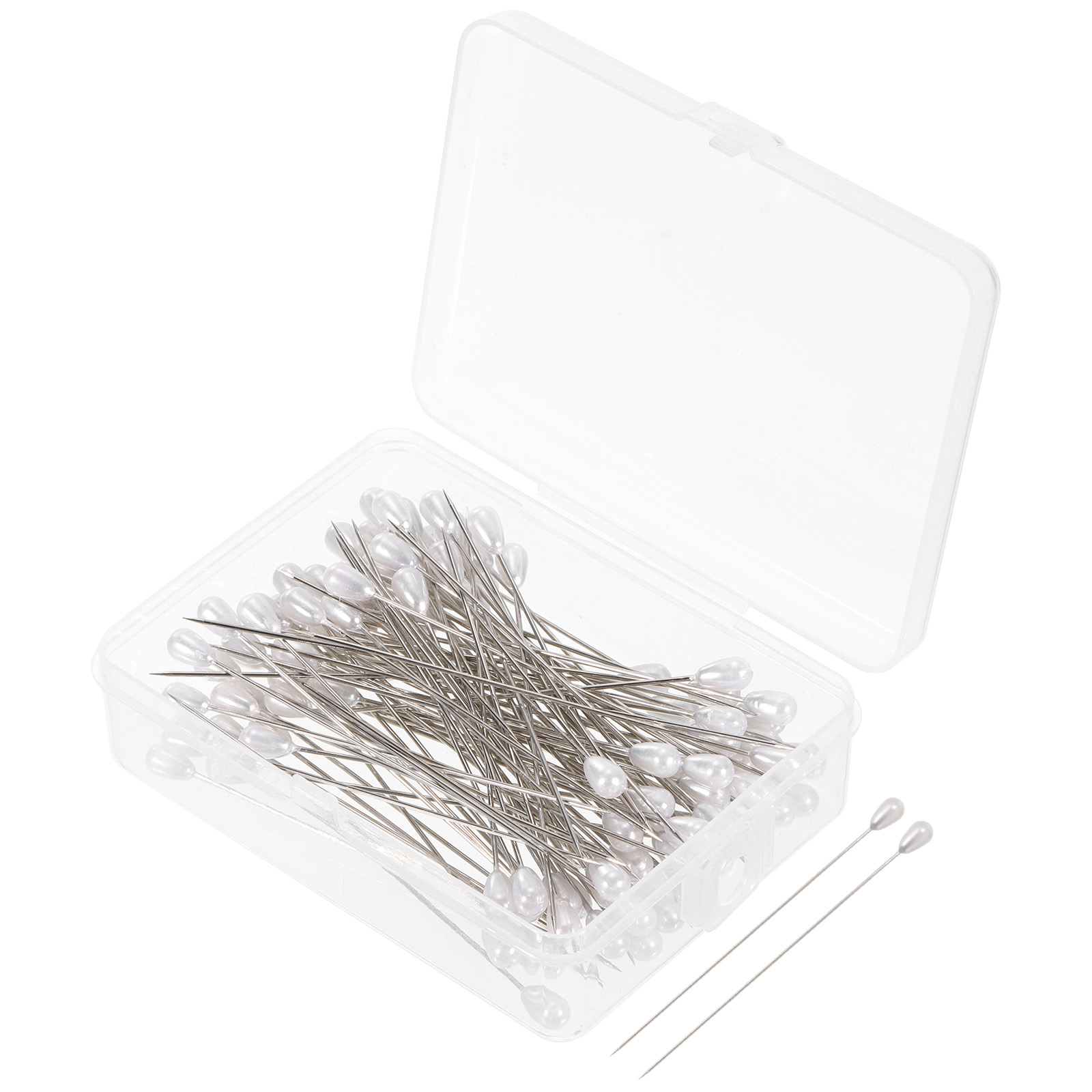 Uxcell Teardrop Pearl Head Pins, Corsage Pins 2.6" Sewing Straight Pin ...