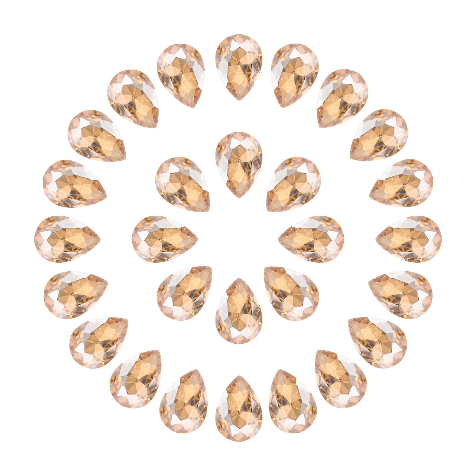 Uxcell Teardrop Rhinestones Acrylic Pointed Back Rhinestone Beads Gems ...