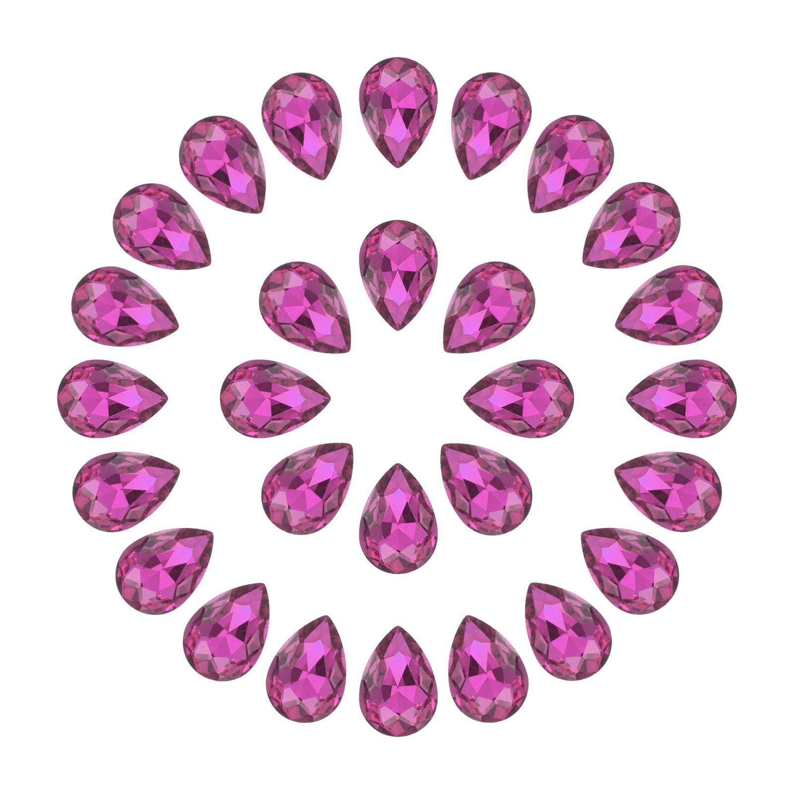 Uxcell Teardrop Rhinestones Acrylic Pointed Back Rhinestone Beads Gems ...