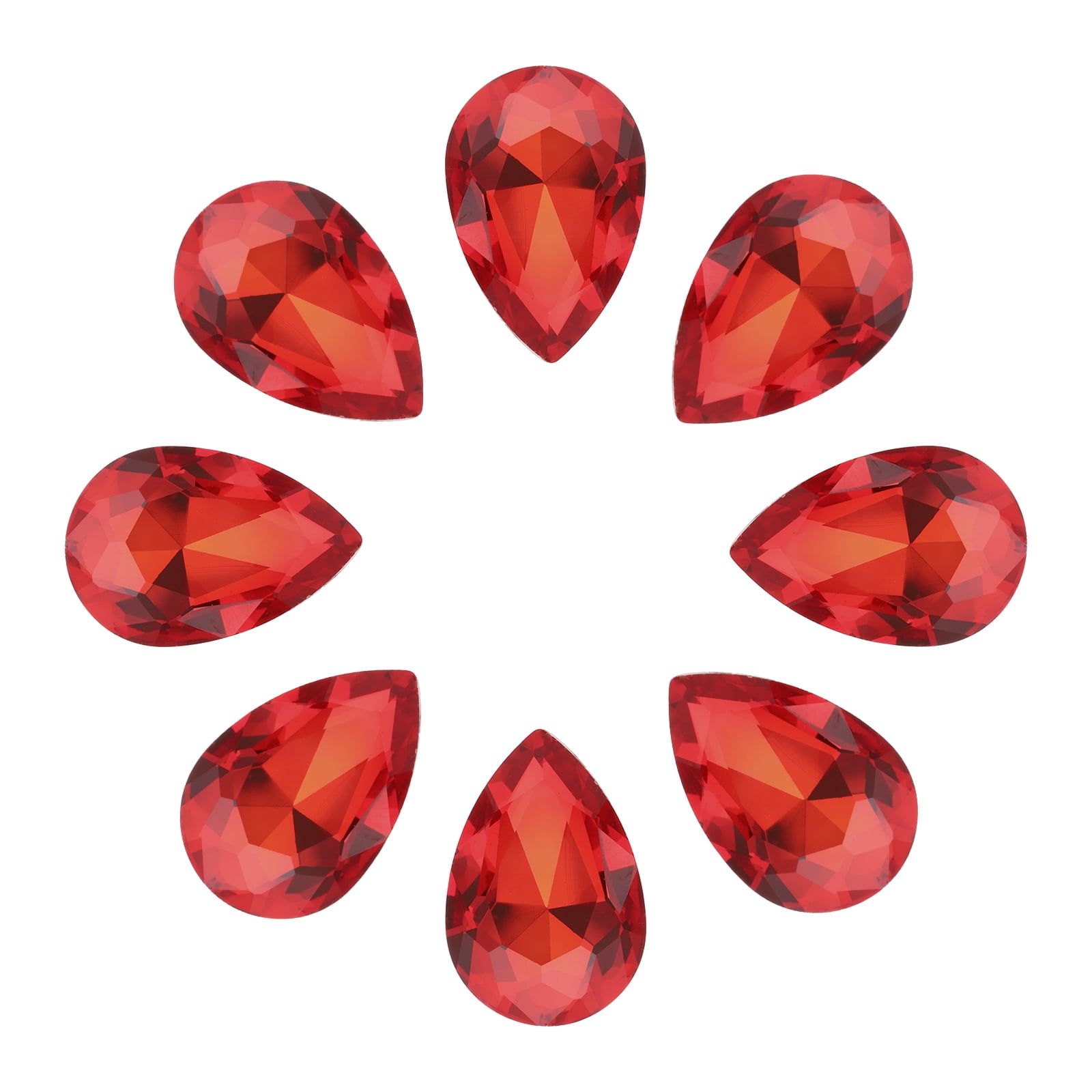 Uxcell Teardrop Rhinestones Glass Pointed Back Rhinestone Beads Gems ...