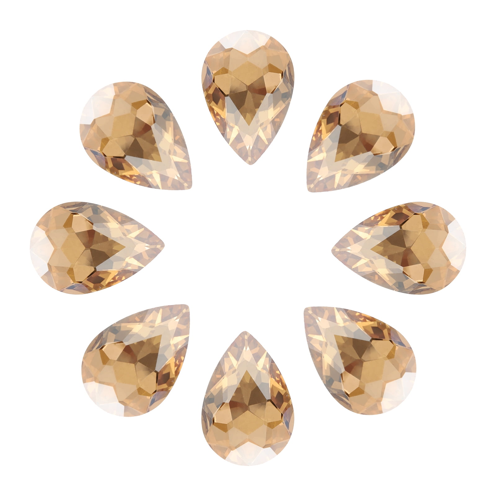 Uxcell Teardrop Rhinestones Glass Pointed Back Rhinestone Beads Gems ...