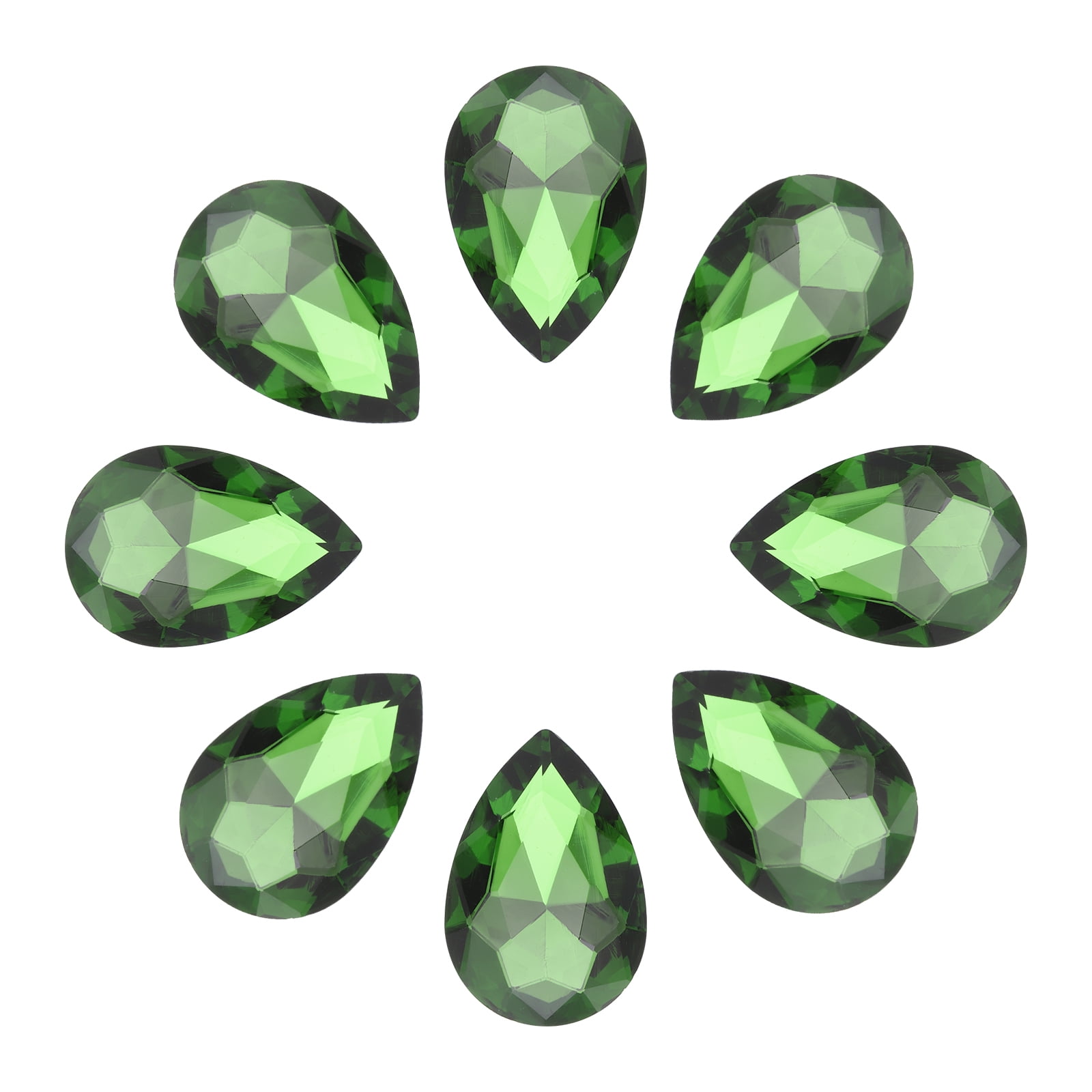 Uxcell Teardrop Rhinestones Glass Pointed Back Rhinestone Beads Gems ...