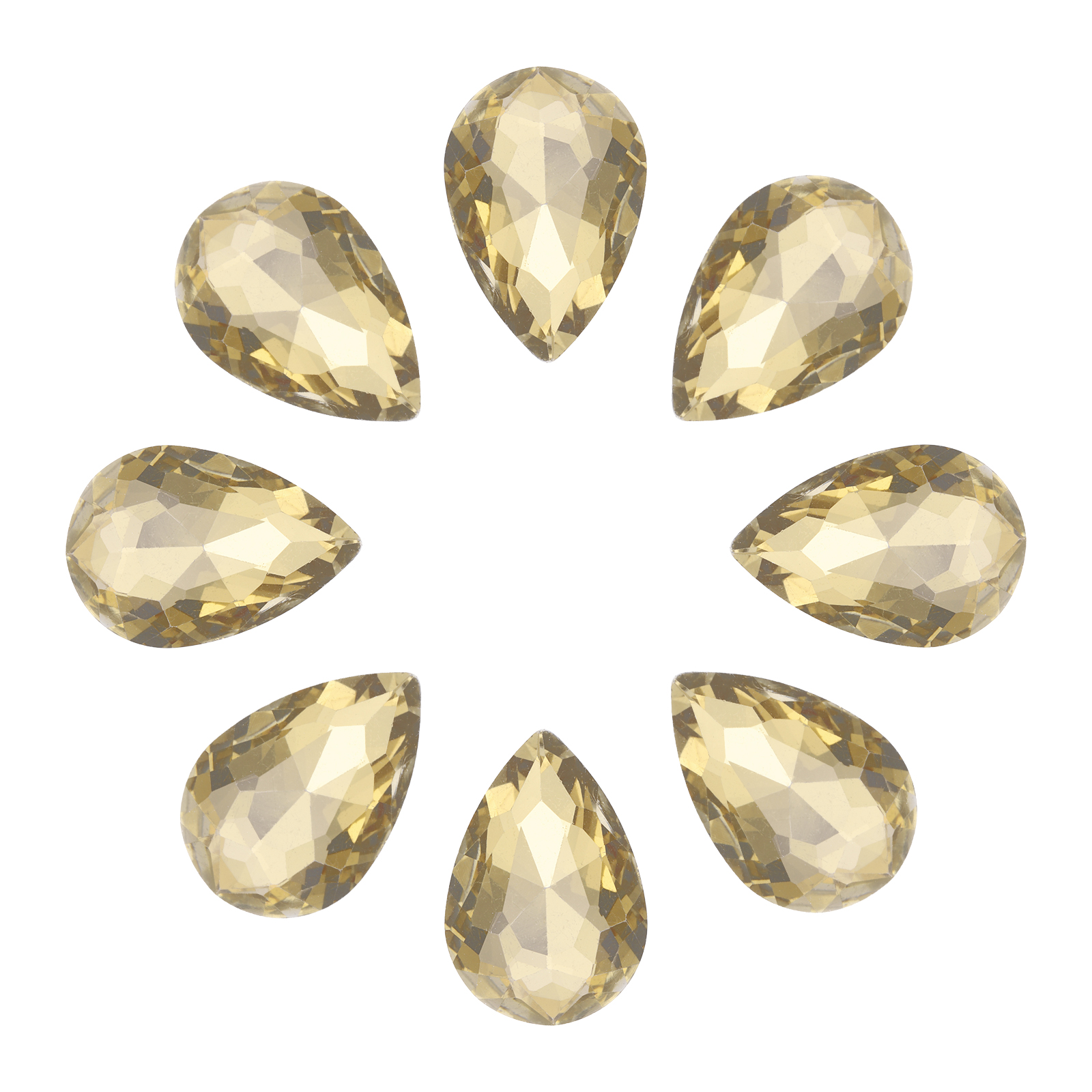 Uxcell Teardrop Rhinestones Glass Pointed Back Rhinestone Beads Gems ...