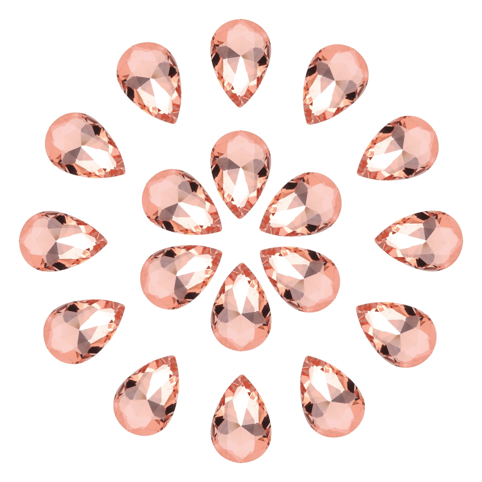 Uxcell Teardrop Rhinestones Glass Pointed Back Rhinestone Beads Gems ...