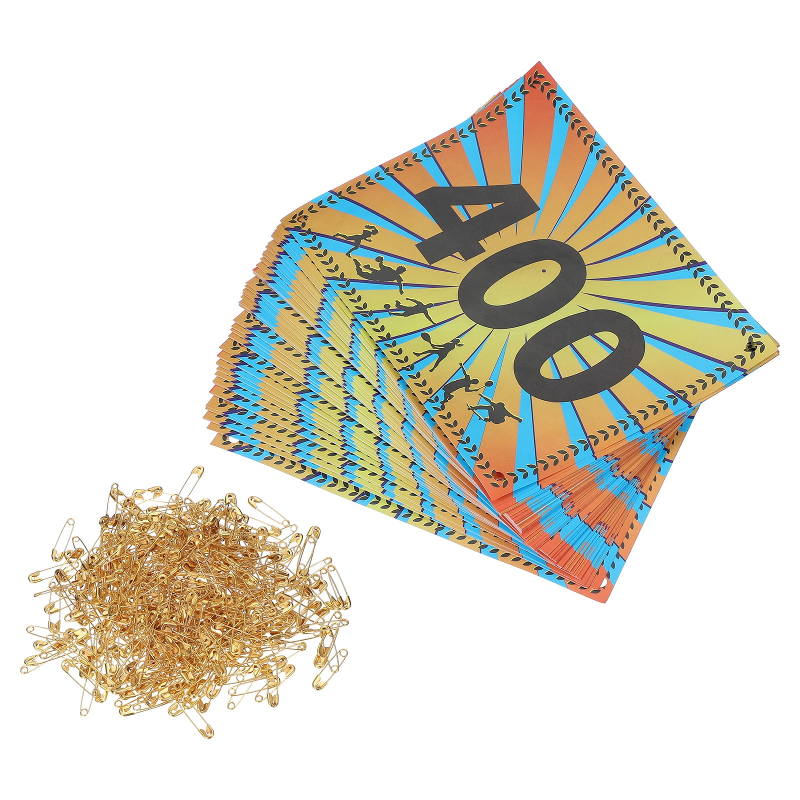 Uxcell Tearproof Running Bib Numbers 7x6 Inch, 1-400 Wheat Ears Waterproof Competitor Numbers ...