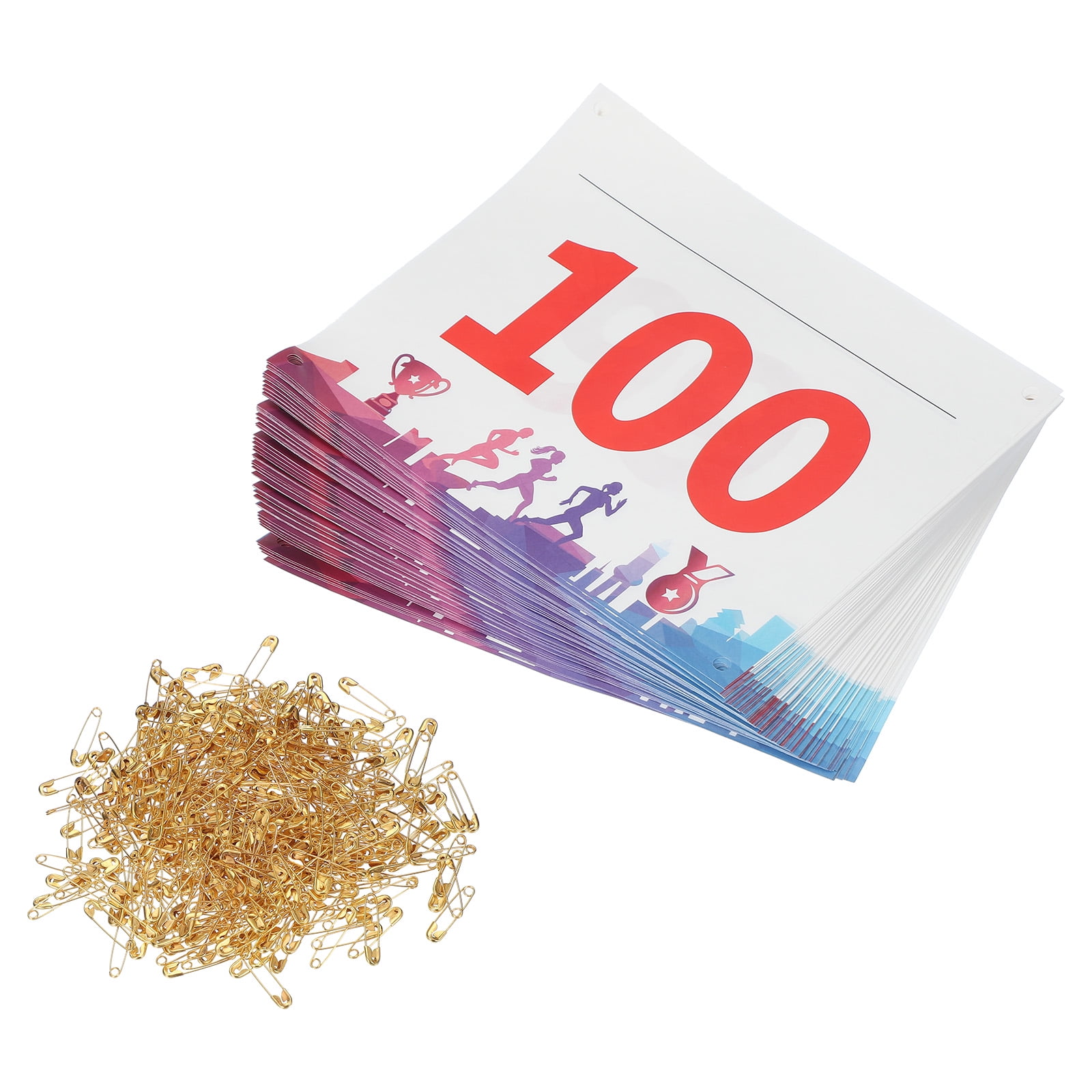 Uxcell Tearproof Running Bib Numbers 7x6 Inch, 51-100 Medals Waterproof ...