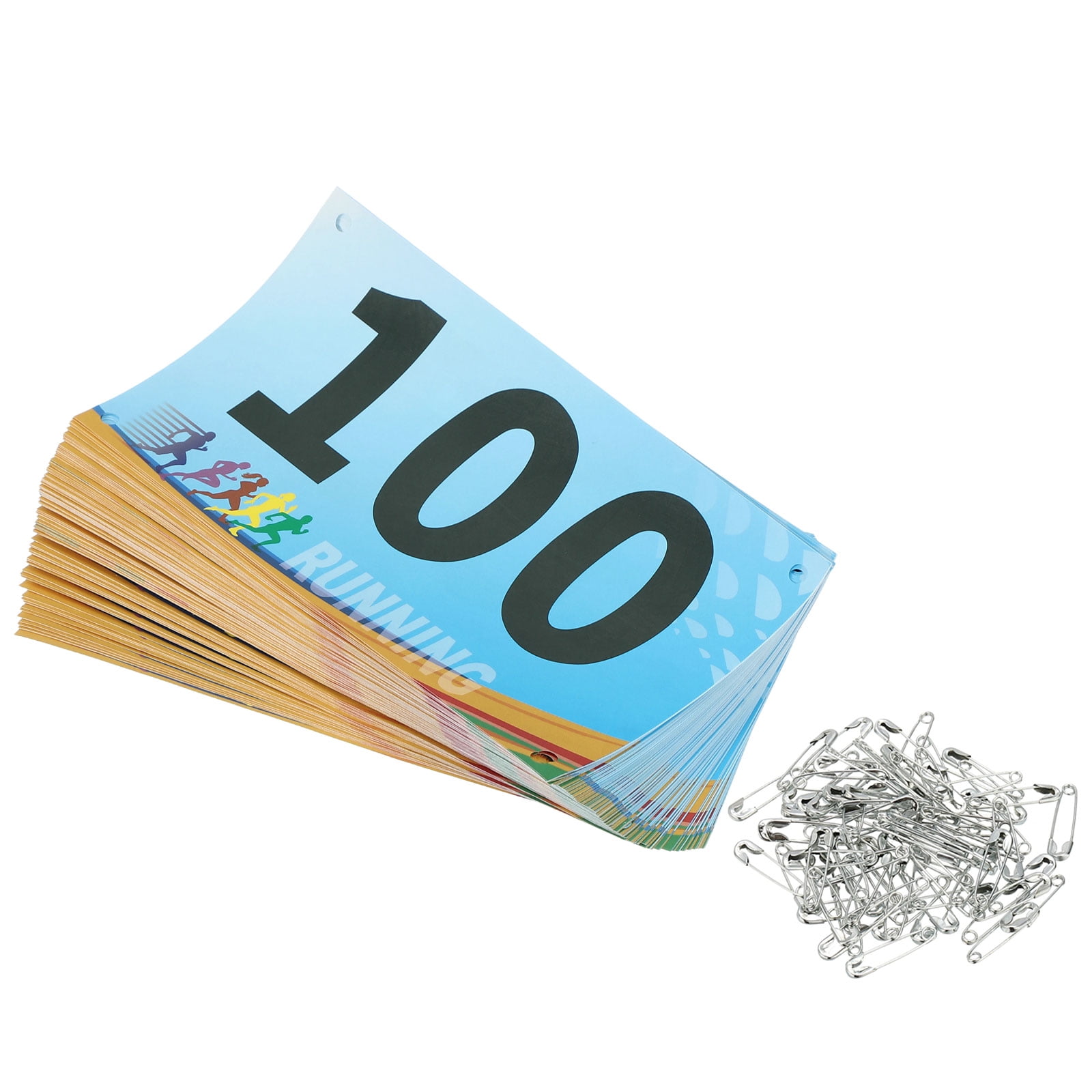 Uxcell Tearproof Running Bib Numbers 7x4 Inch, 1-100 Race Competitor ...