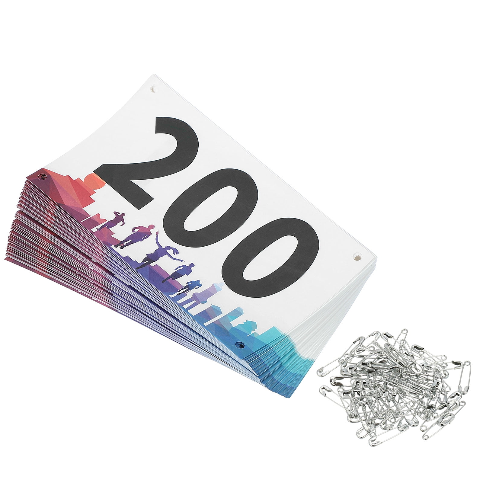 Uxcell Tearproof Running Bib Numbers 7x4 Inch, 1-200 Waterproof Race ...