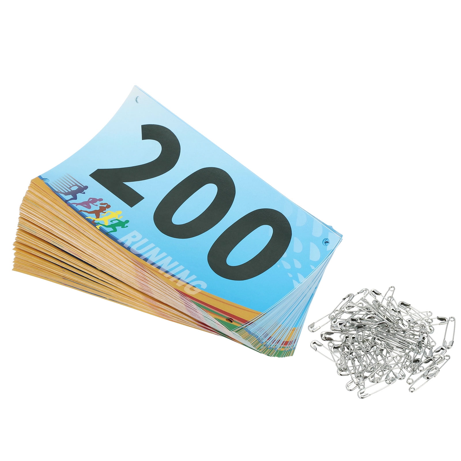 Uxcell Tearproof Running Bib Numbers , Waterproof Race Competitor Numbers with Safety Pin for ...