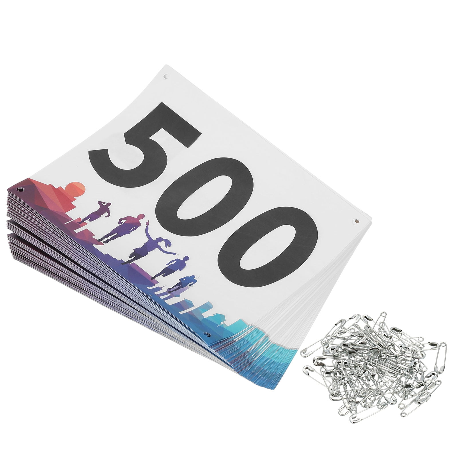 Tearproof Running Bib Numbers 7x6 Inch, 1-500 Race Competitor Numbers ...