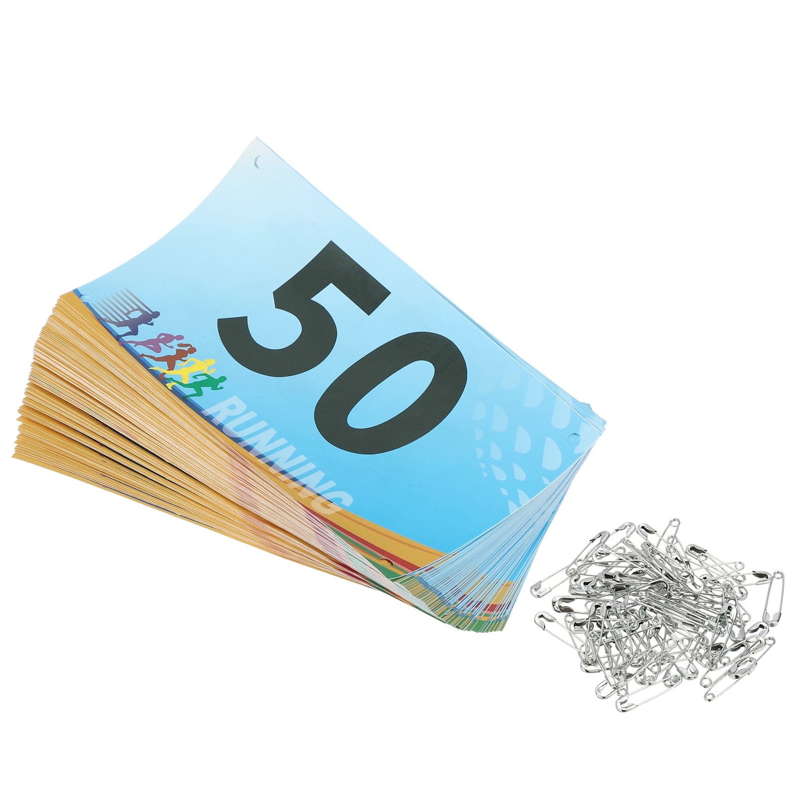 Uxcell Tearproof Running Bib Numbers 7x4 Inch, 1-50 Race Competitor ...