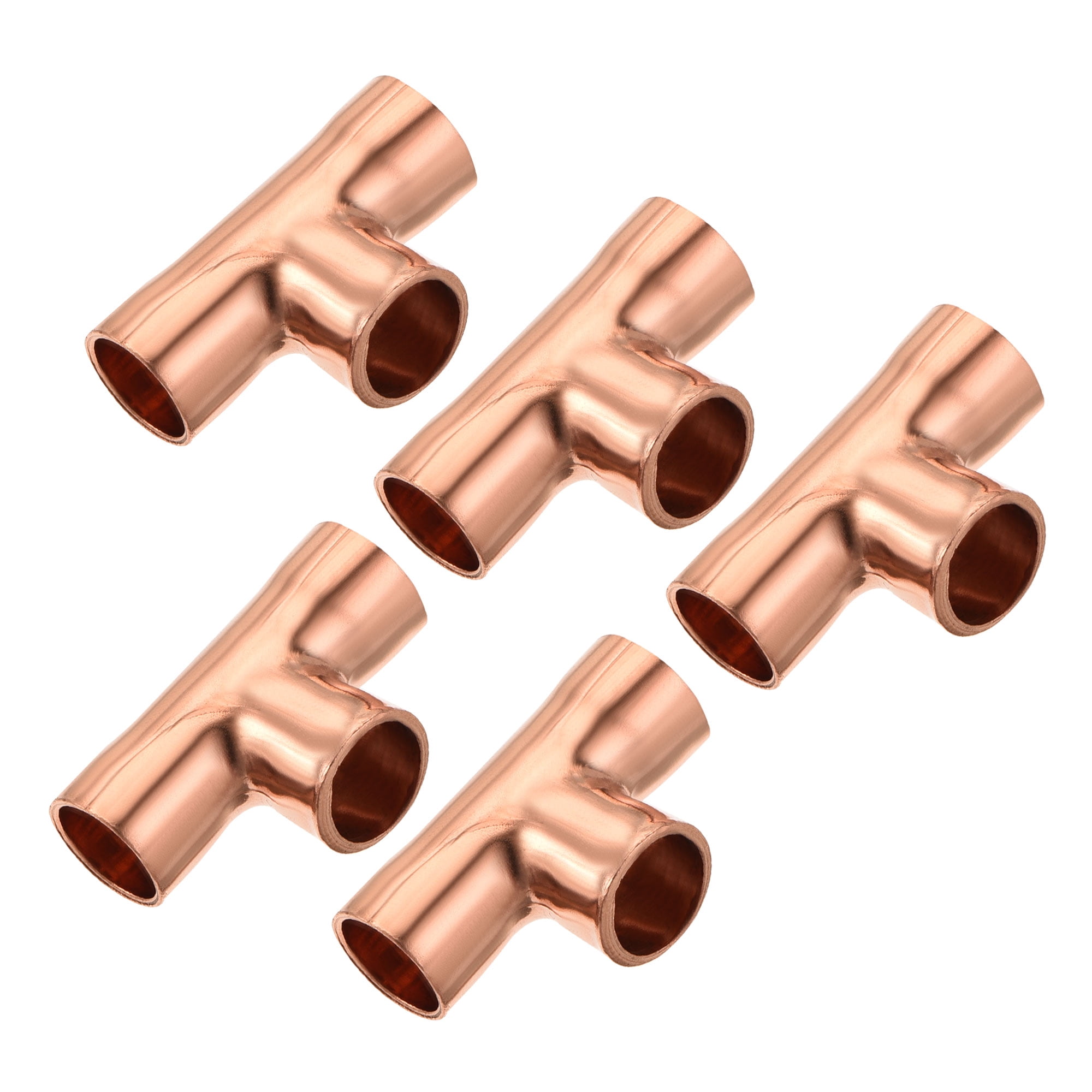 Uxcell Tee Copper Fitting 3 Way Welding Joint for HVAC Air Conditioner ...