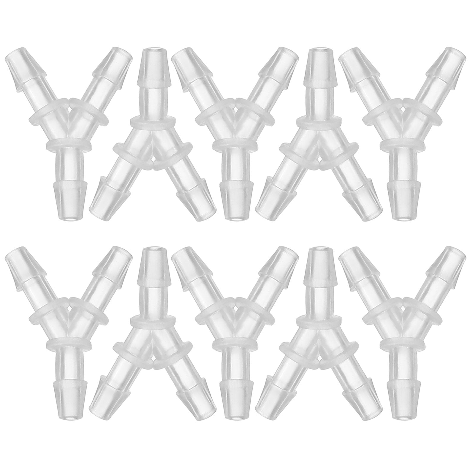 Uxcell Tee Hose Barb Fittings, Equal Y Shaped 3 Way Joint Splicer ...