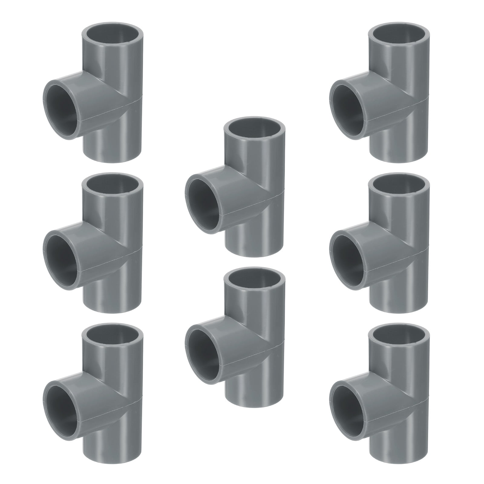 Uxcell Tee PVC Fitting 3/4" 3 Way Connector Furniture Build Grade Pipe Coupling, Grey - Walmart.com
