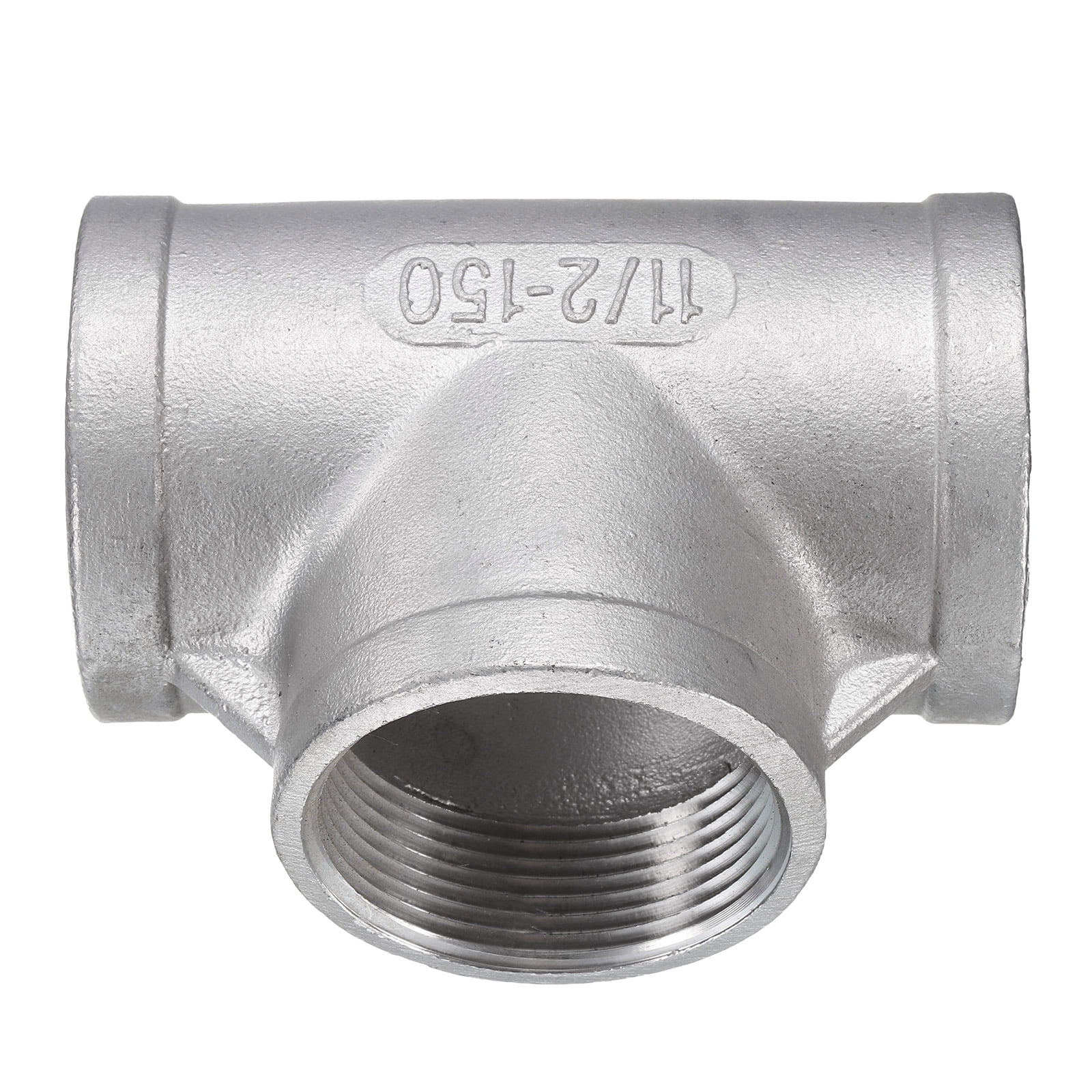 Uxcell Tee Pipe Fitting (1-1/2" x 1-1/2" x 1-1/2" ) NPT Female 304 ...