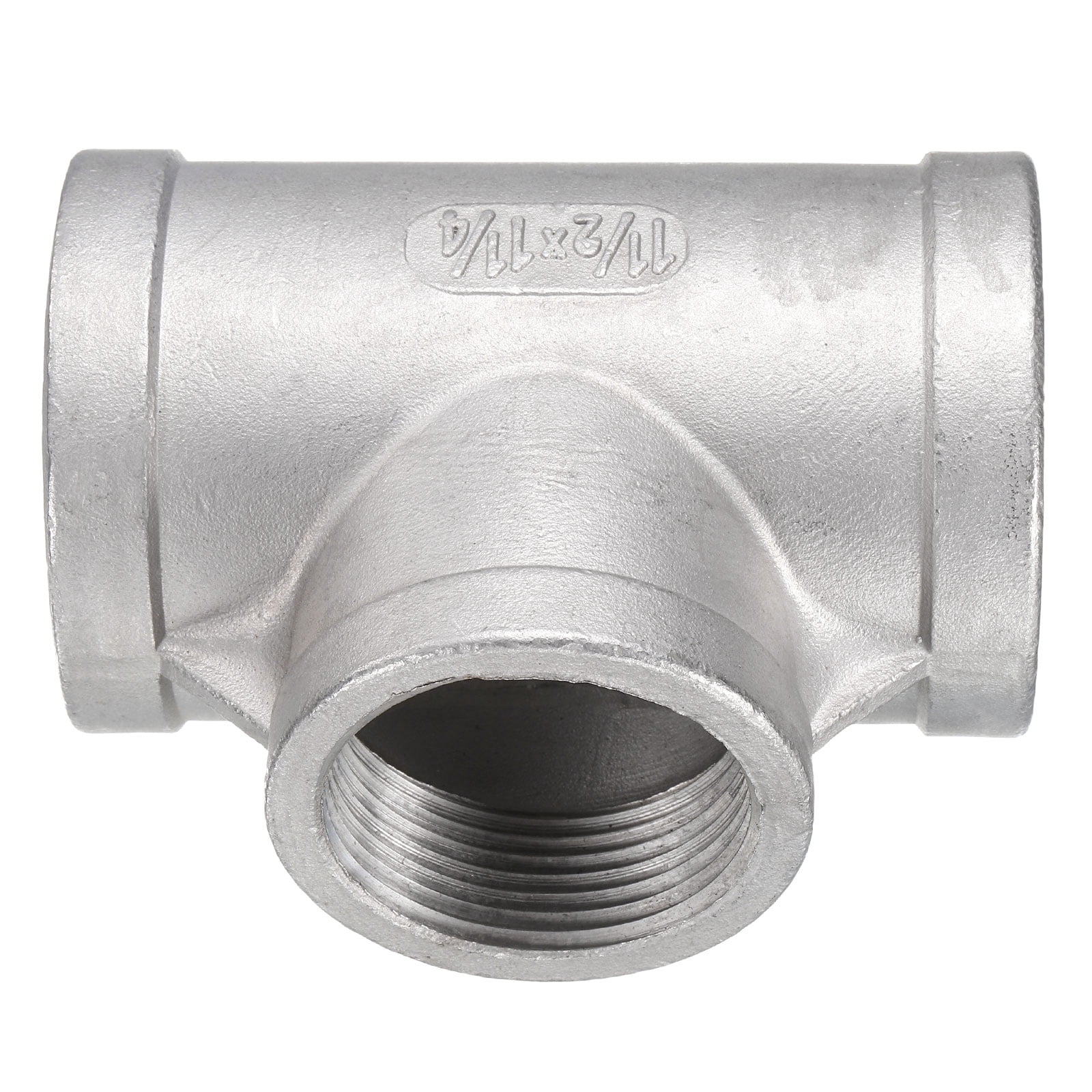 Uxcell Tee Pipe Fitting (1-1/4" x 1-1/2" x 1-1/2" ) NPT Female 304 ...