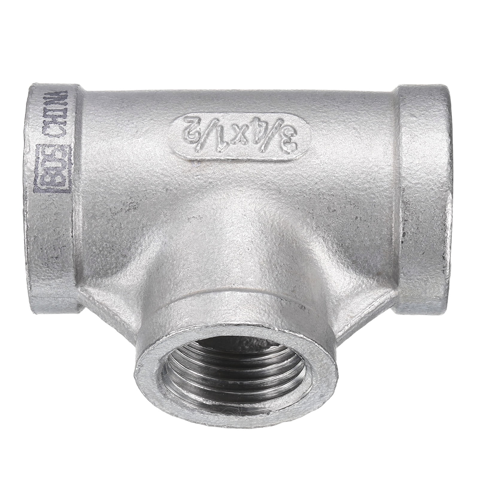 Uxcell Tee Pipe Fitting (1/8" NPT Female x 1/8" NPT Female x 1/8" NPT ...