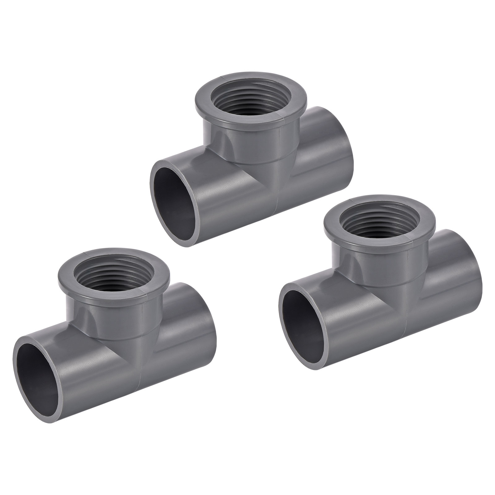 Uxcell Tee Pipe Fitting G3/4 Female Thread 3/4" ID Socket PVC Slip ...