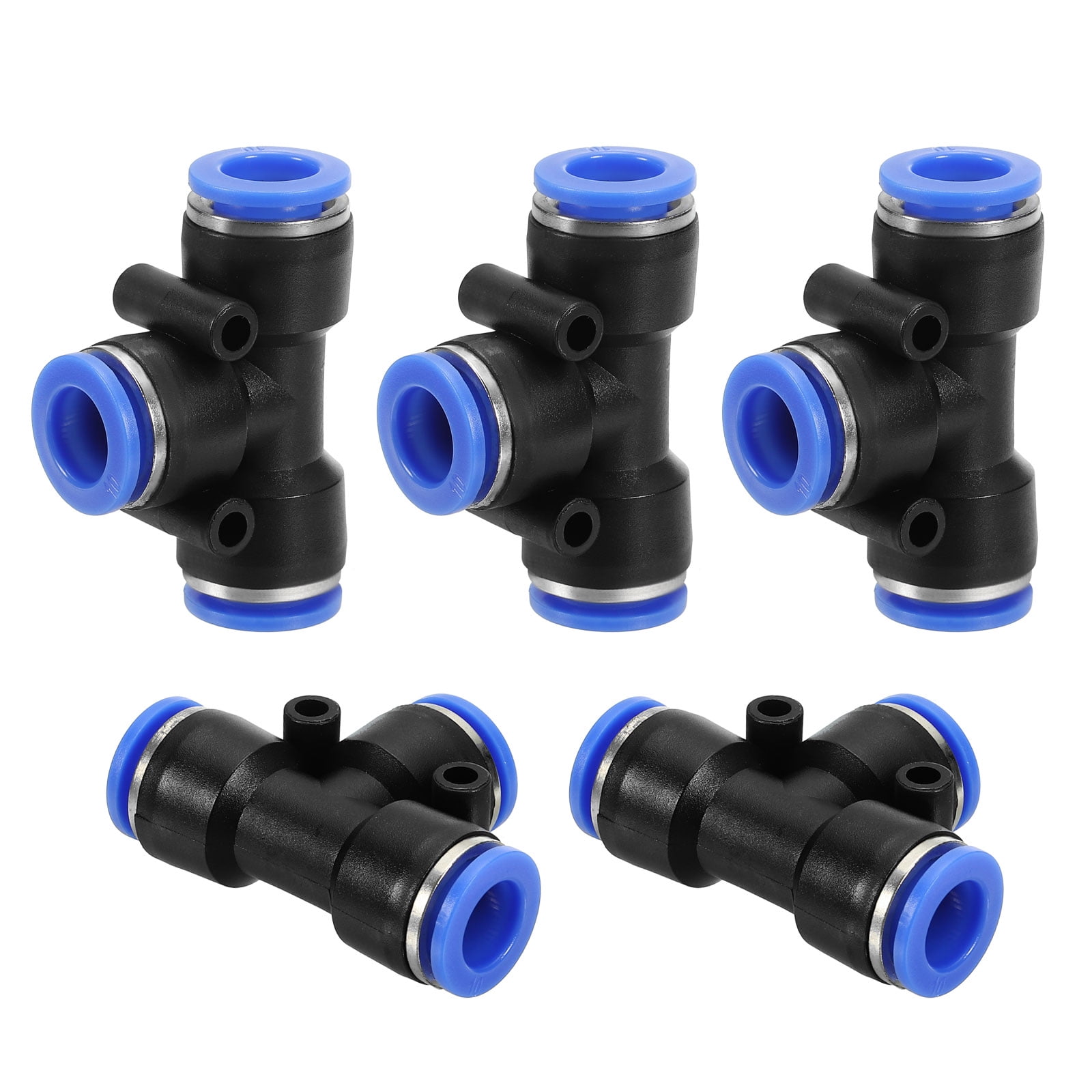 Uxcell Tee Plastic Push to Connect Fittings t Shaped 3 Ways Tube ...