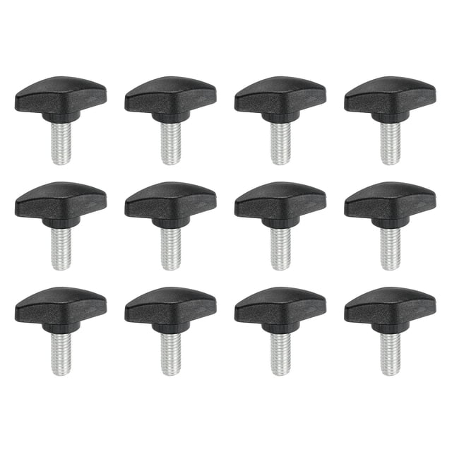 Uxcell Tee Thumb Screws, Carbon Steel Tee Wing Knobs for Hand ...