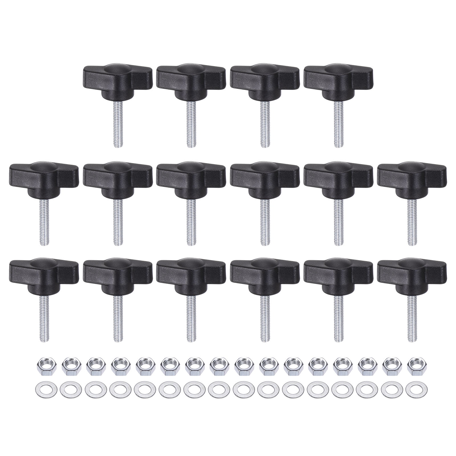 Uxcell Tee Wing Knobs Thread Z Head Thumb Screws Handles with Nuts ...