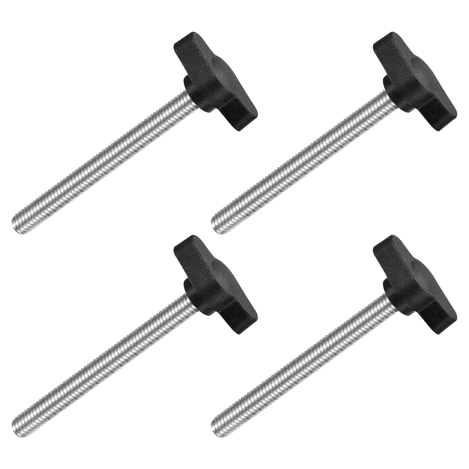Uxcell Tee Wing Knobs Thumb Screws Clamping Screw Knob Black M6 x 60mm - Walmart.com