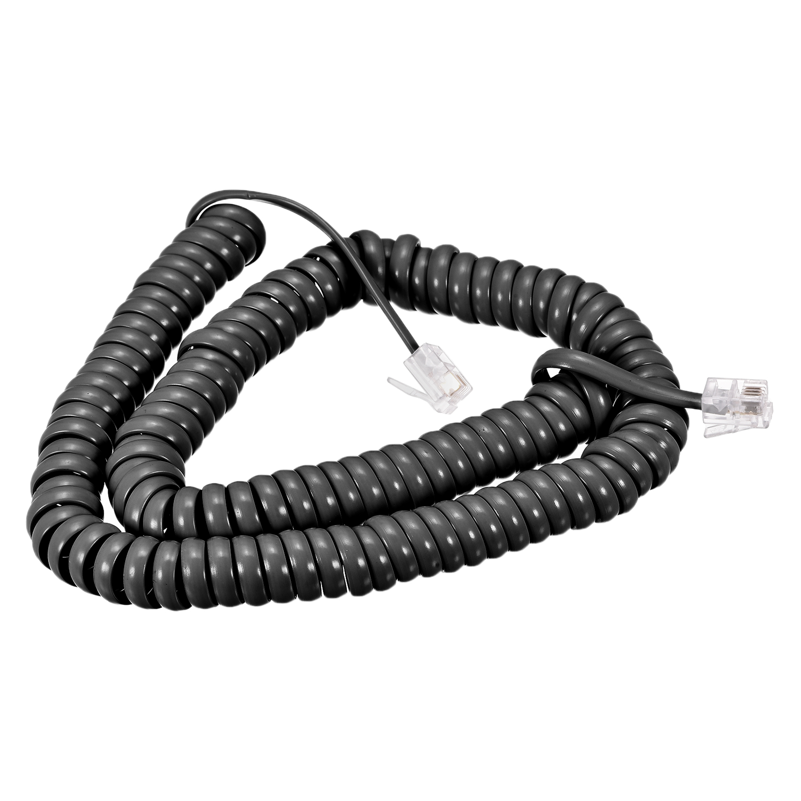 C&E Telephone Cord (Voice), RJ12, 6P/6C, Silver Satin, Reverse, 7 Feet ...