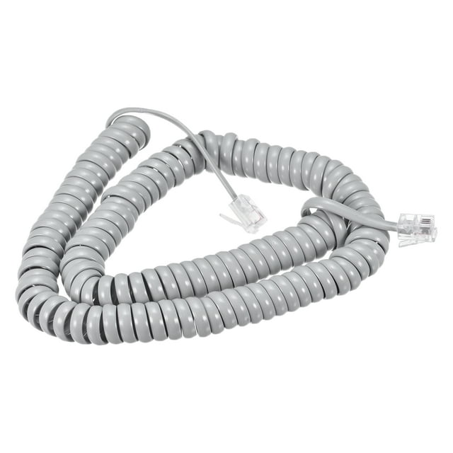 Uxcell Telephone Handset Cord, 4P4C Coiled Landline Phone Handset Cable ...
