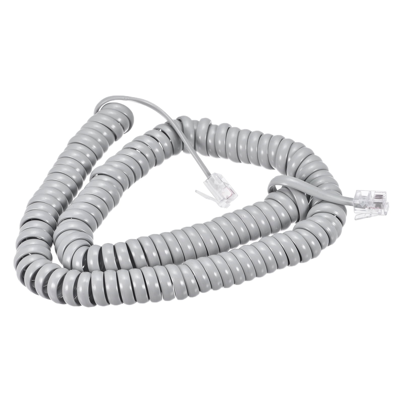Unique Bargains Telephone Handset Cord, 4P4C 9.84 Feet Coiled Landline ...