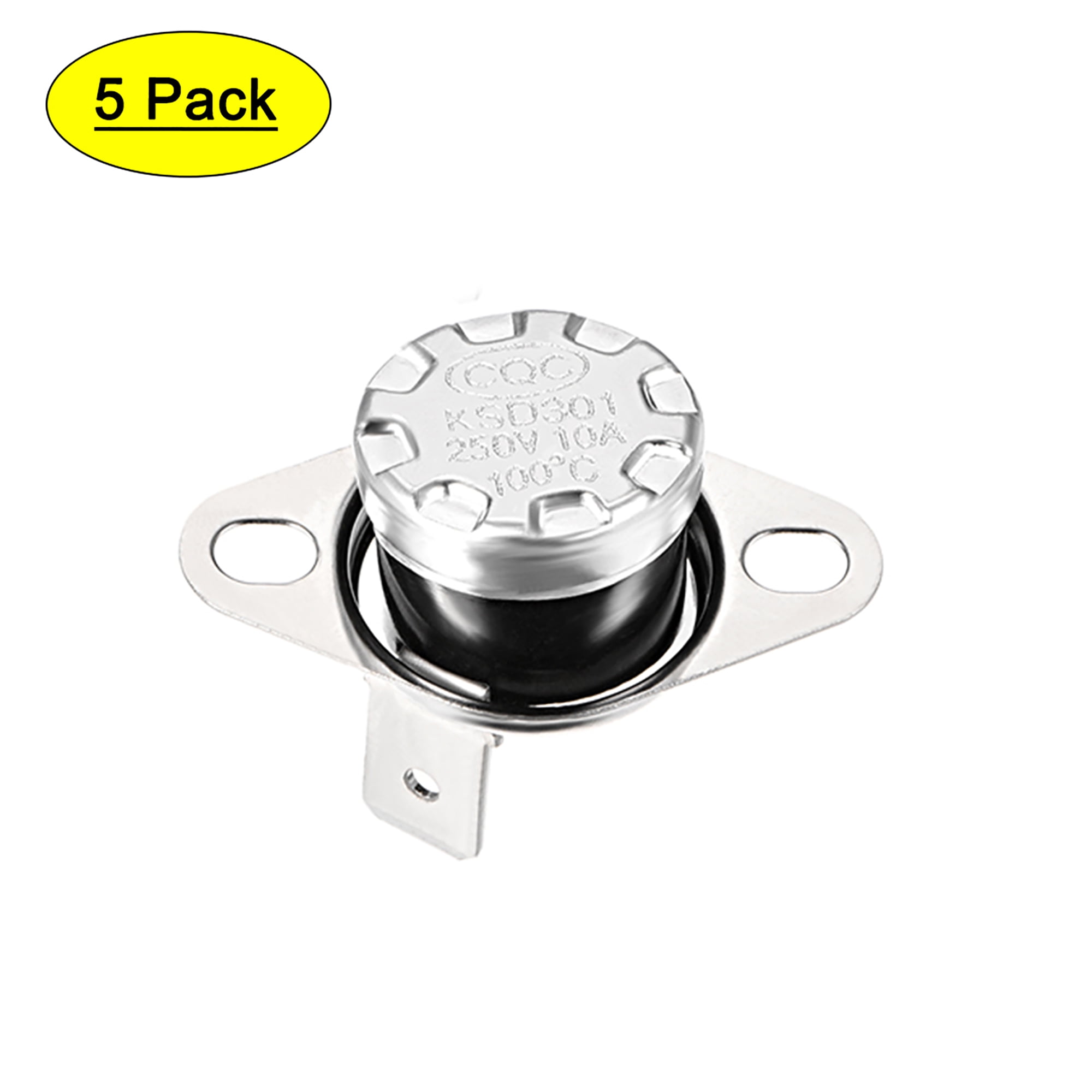 Uxcell Temperature Control Switch Thermostat 100°C 10A Normally Closed ...