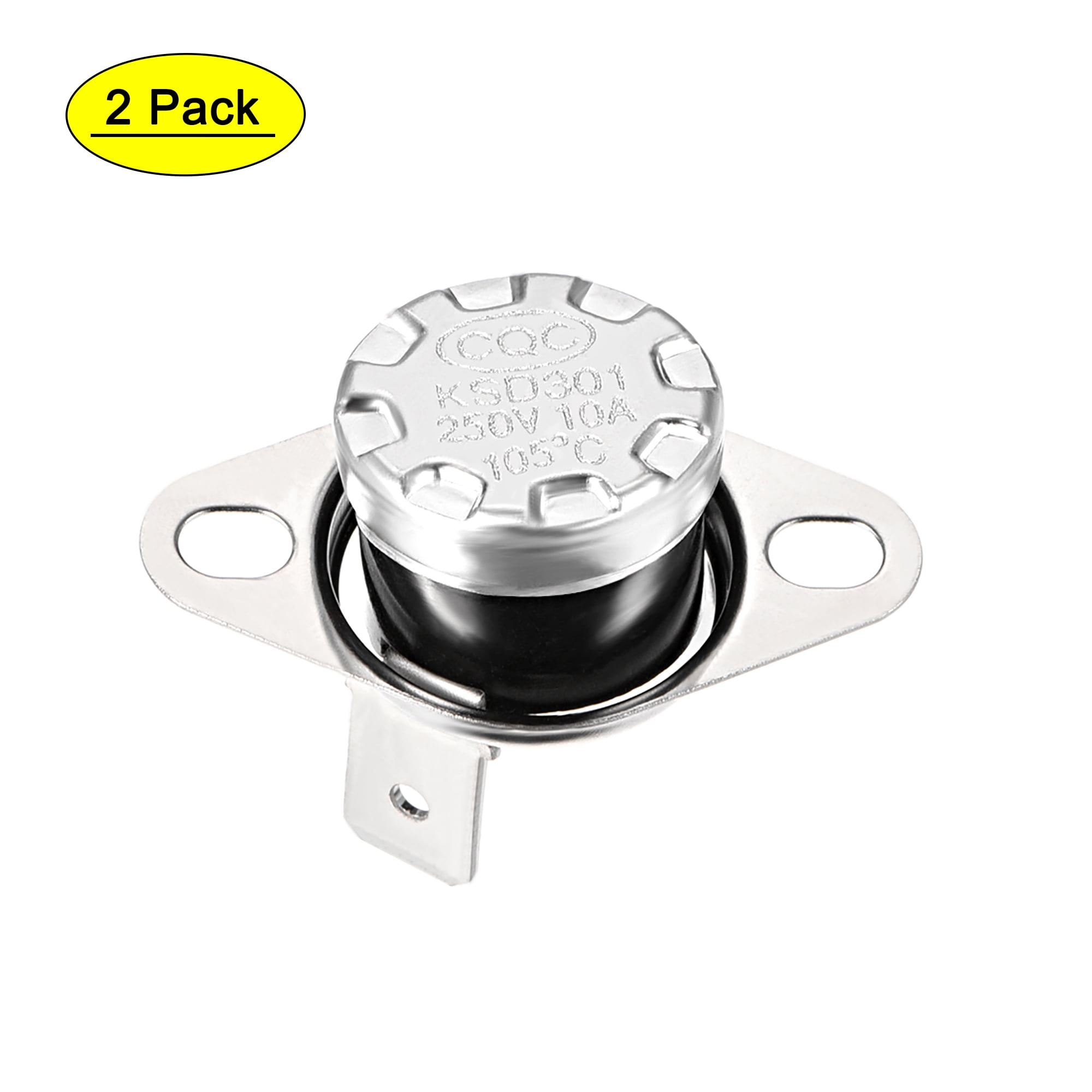 Uxcell Temperature Control Switch Thermostat 105°C 10A Normally Closed ...