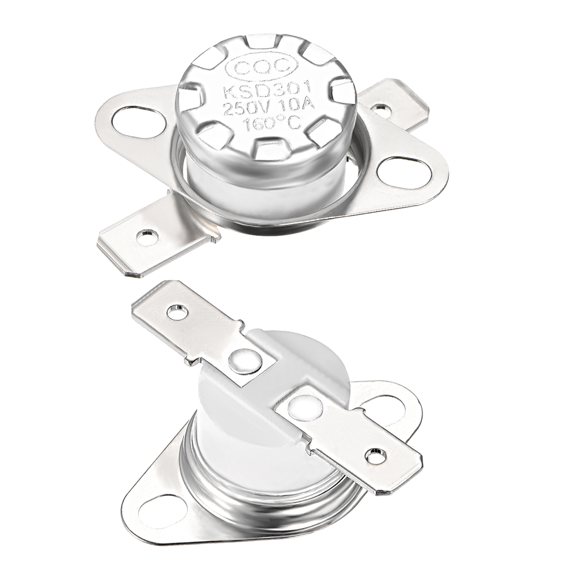 Uxcell Temperature Control Switch Thermostat 160°C 10A N.C 6.3mm Pin 2 ...