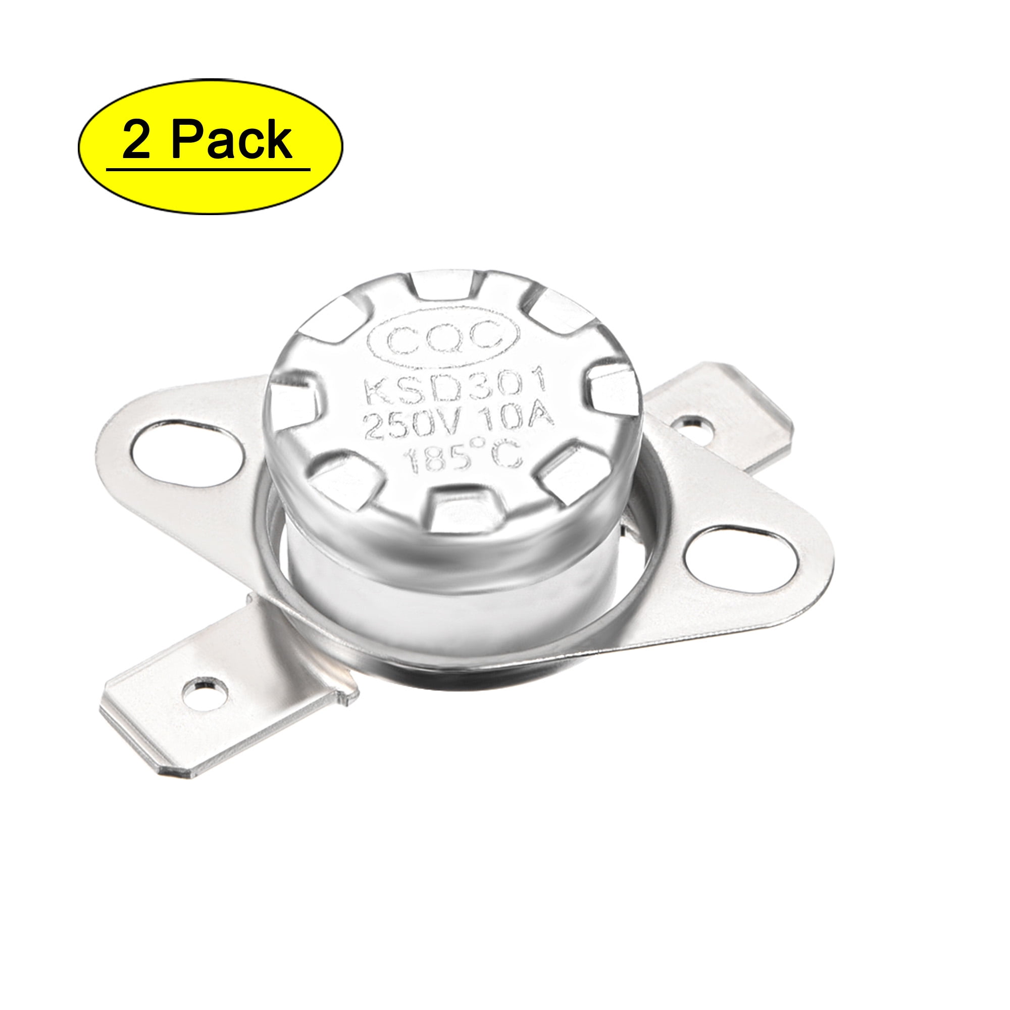 Uxcell Temperature Control Switch Thermostat 185°C 10A N.C 6.3mm Pin 2 ...