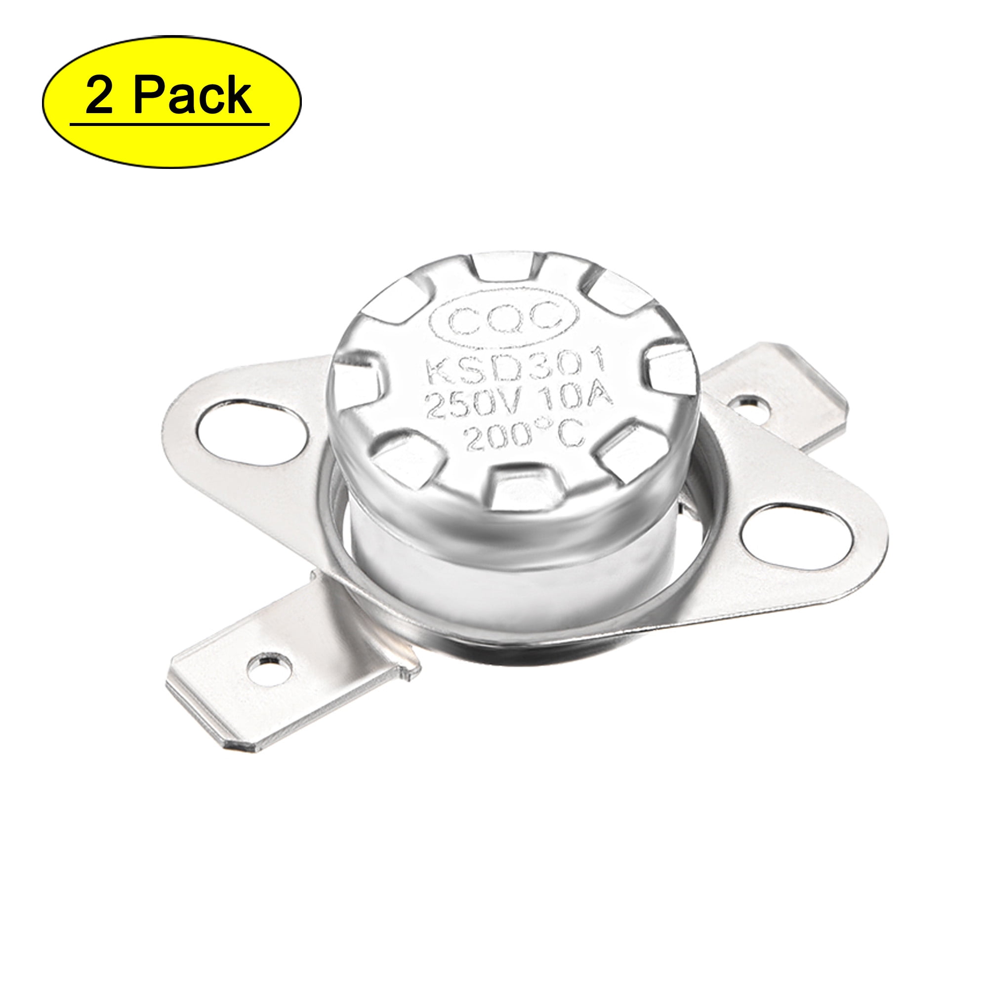 Uxcell Temperature Control Switch Thermostat 200°C 16A N.C 6.3mm Pin 2 ...