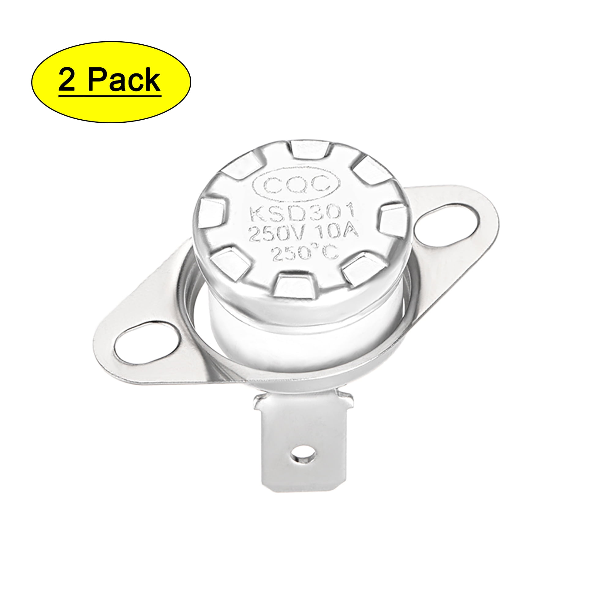 Uxcell Temperature Control Switch Thermostat 250°C 10A N.C NC 2 Pack ...