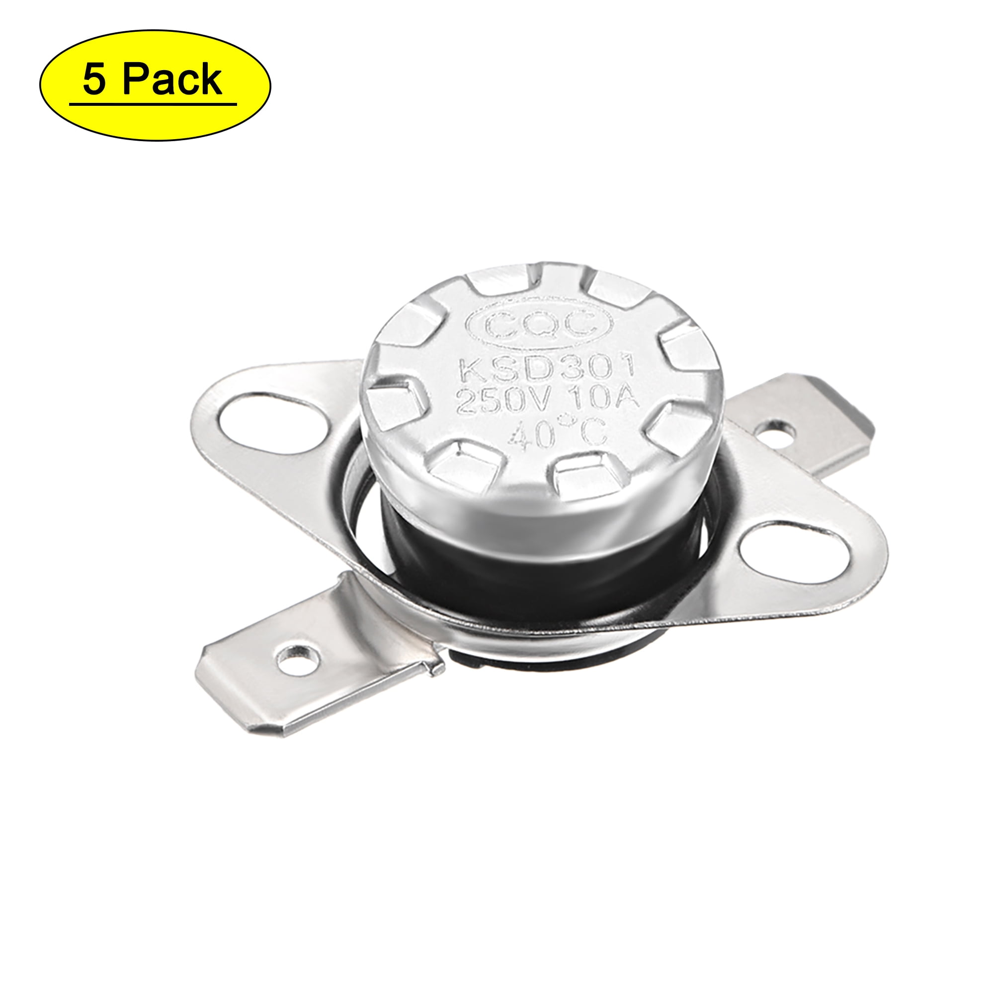 Uxcell Temperature Control Switch Thermostat 40°C 10A N.O 6.3mm Pin 5 ...